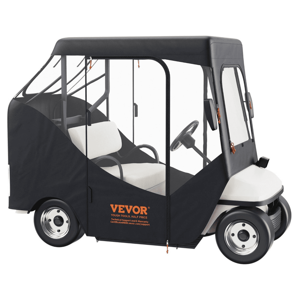 VEVOR Golf Cart Enclosure 600D Polyester Driving Enclosure with 4-Sided ...