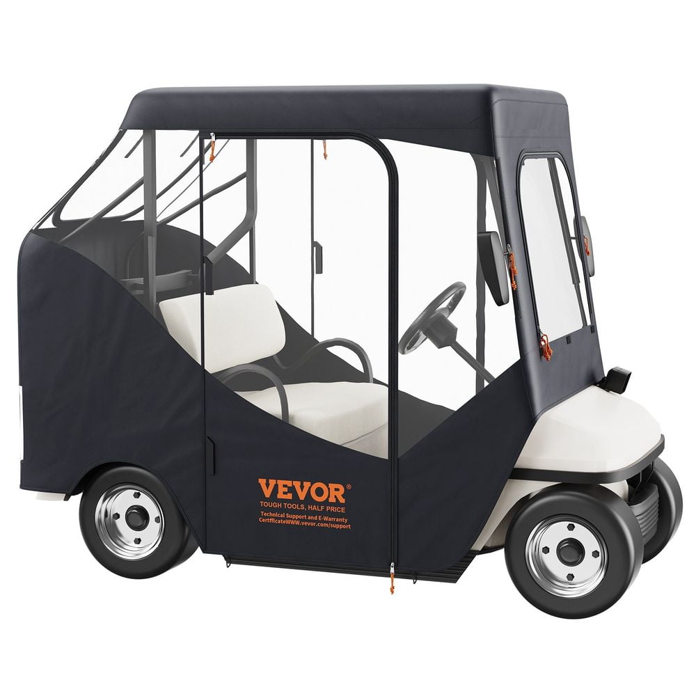 VEVOR Golf Cart Enclosure, 600D Polyester Driving Enclosure with 4 ...