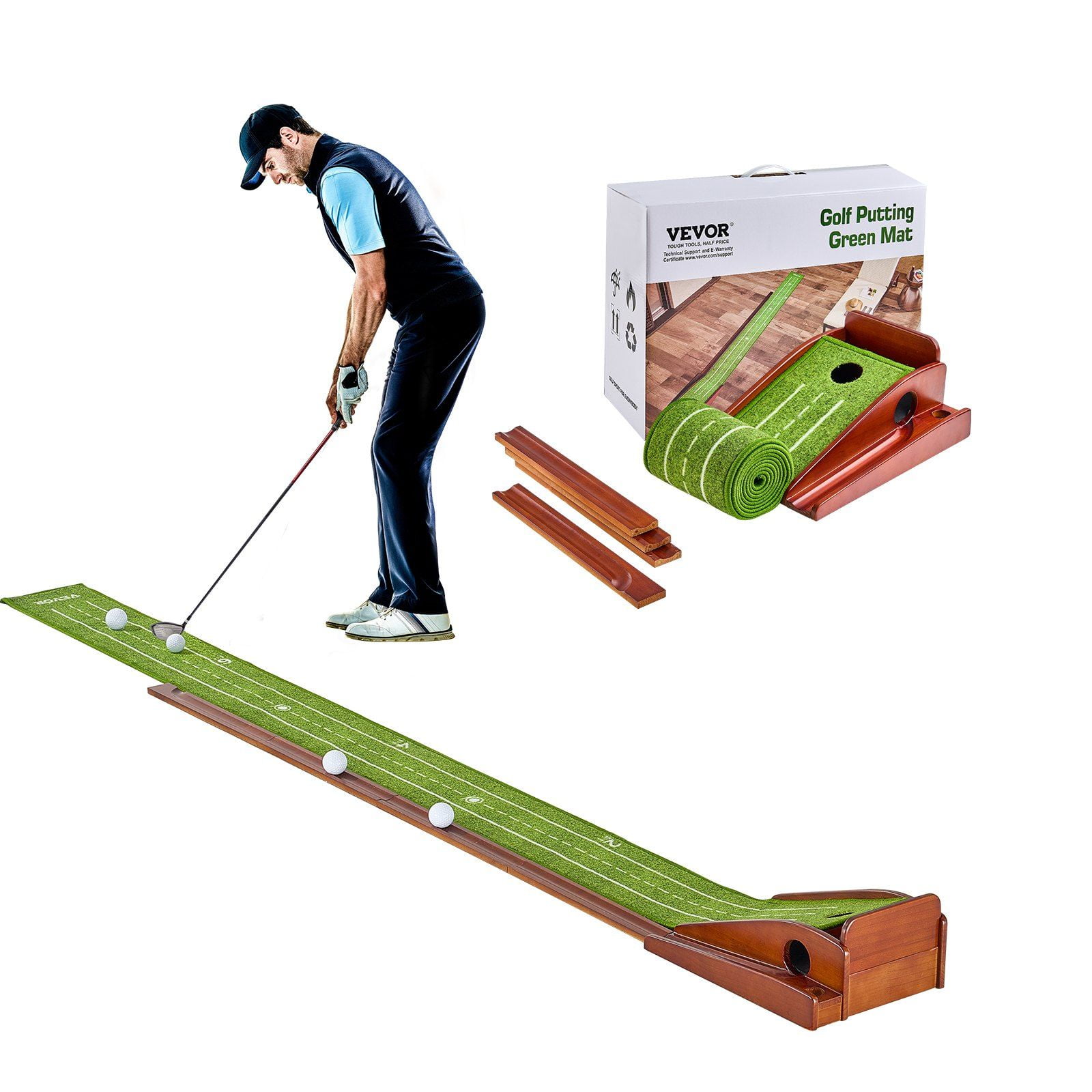VEVOR Golf Putting Mat Indoor Golf Putting Green Golf Training Practice ...