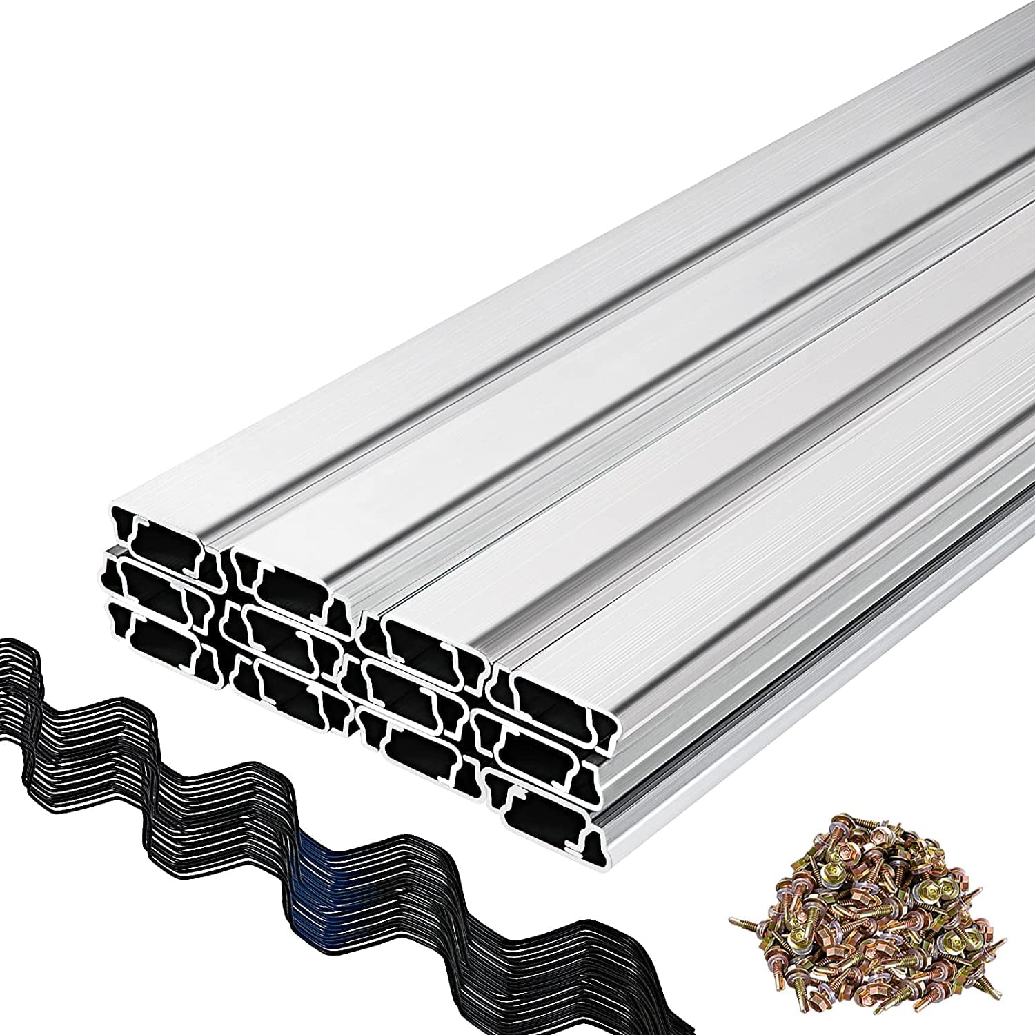 VEVOR Greenhouse Wire and Channel,6.56ft Wiggle Wire and Lock Channel ...
