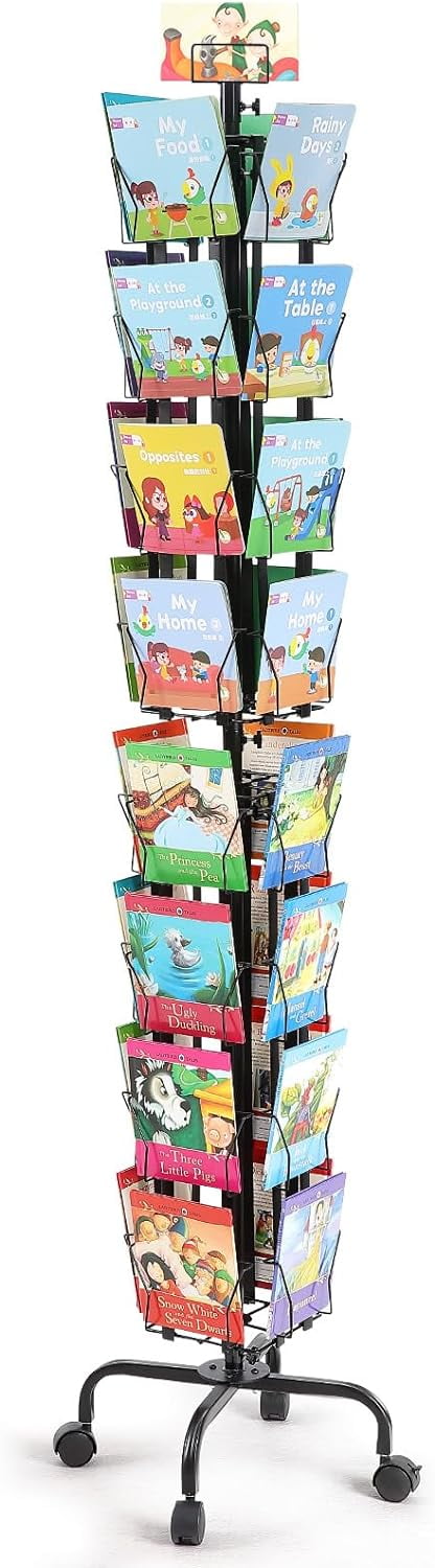 VEVOR Greeting Cards Display Rack, 32 Pockets Rotating Postcard ...