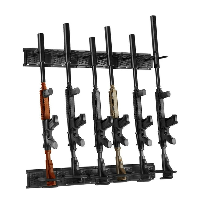 VEVOR Gun Rack, Indoor Gun Rack Wall Mount, 6-Slot Vertical Rifle ...