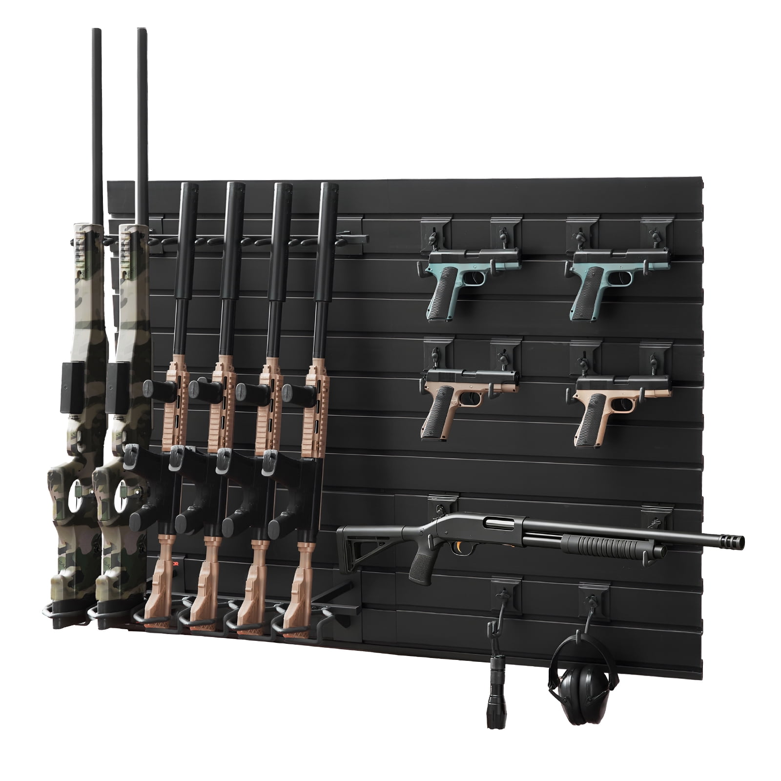 VEVOR Gun Rack, Wall Mount, Heavy-Duty Steel Tactical Rifle Carbine ...