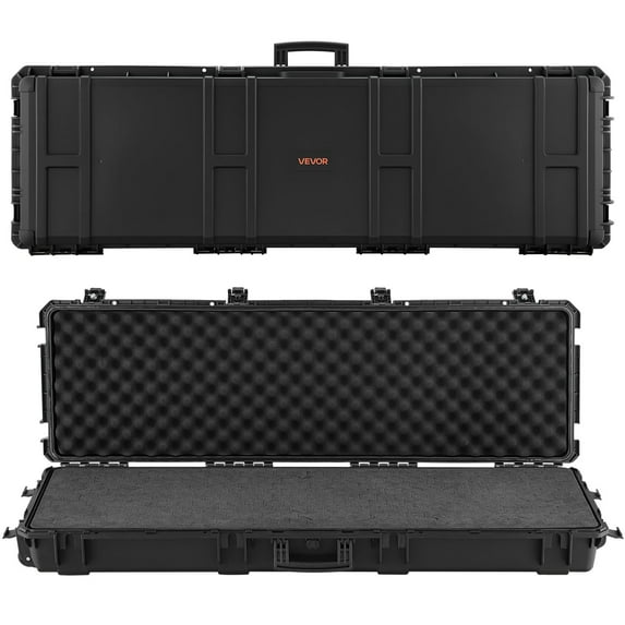 VEVOR Hard Rifle Case, Lockable Rifle Case with Detachable XPE Foam, 50 ...