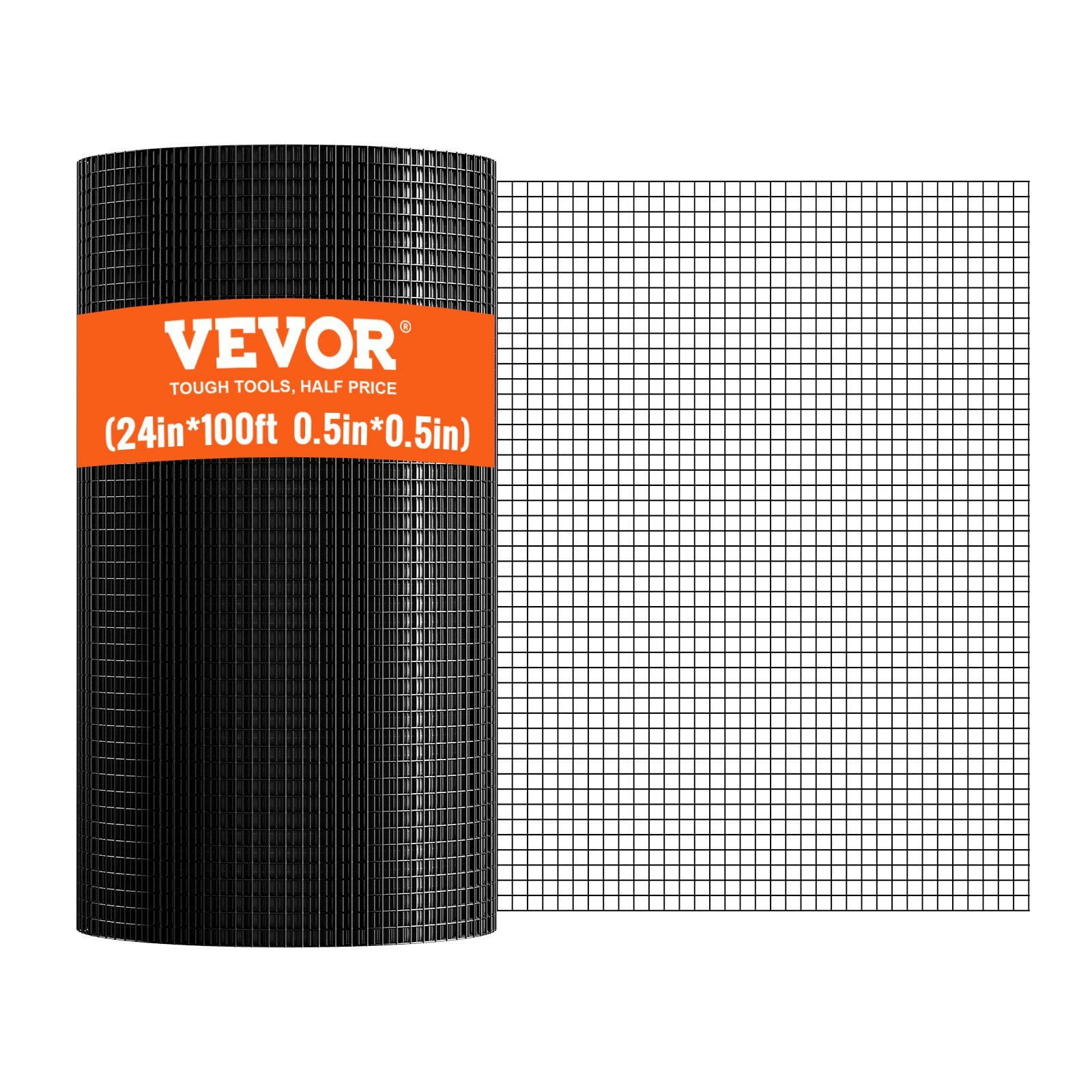 VEVOR Hardware Cloth, 24'' x 100' Galvanized Wire Mesh Roll, 19 Gauge ...