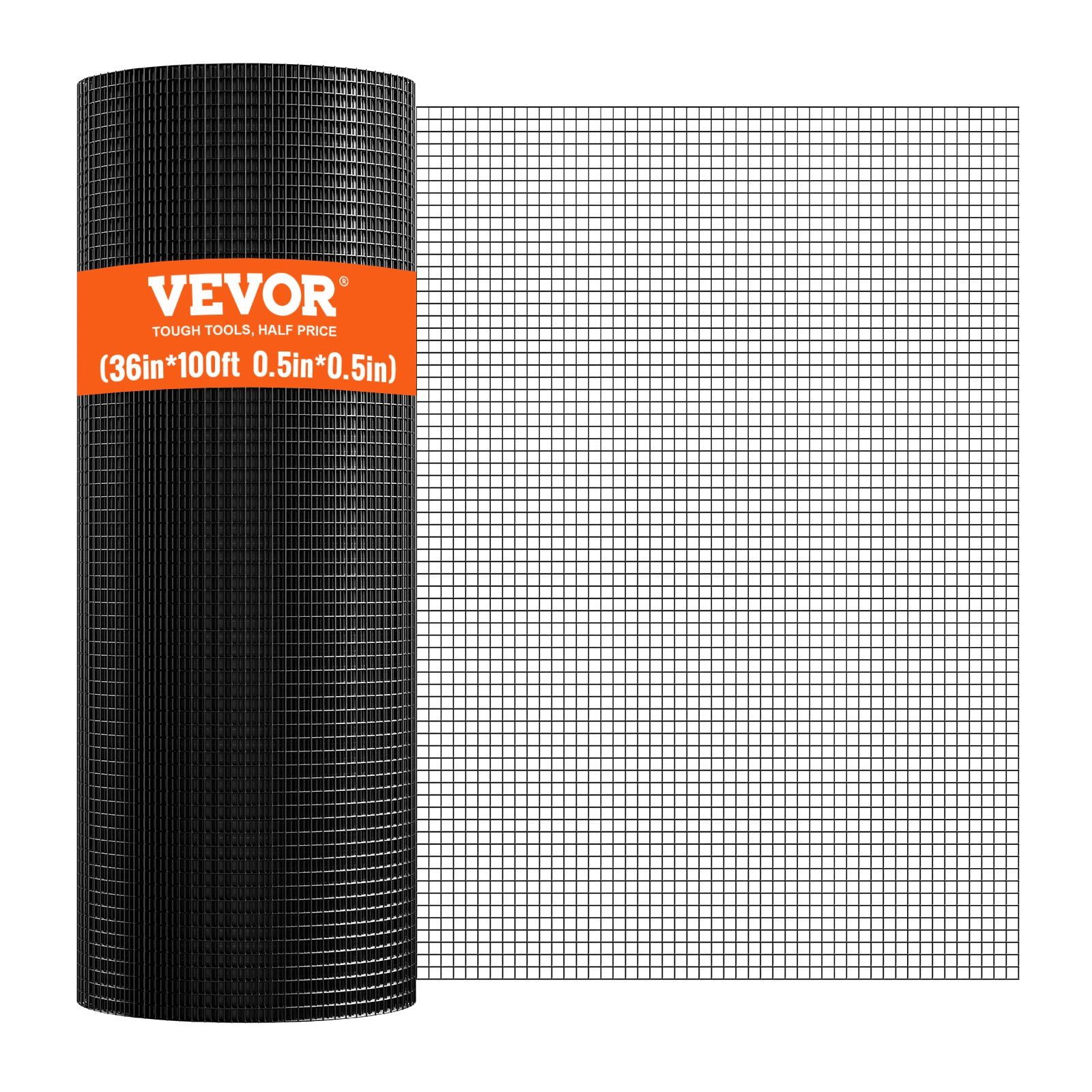 VEVOR Hardware Cloth, 36'' x 100' Galvanized Wire Mesh Roll, 19 Gauge ...