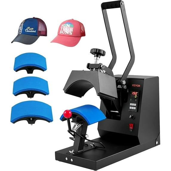 VEVOR Hat Heat Press Machine, with 4pcs Interchangeable Platens ...