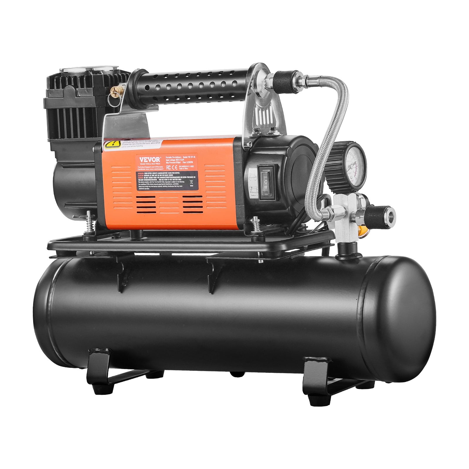 VEVOR Heavy Duty Air Compressor - 6L Tank, 6.35CFM Portable Tire ...
