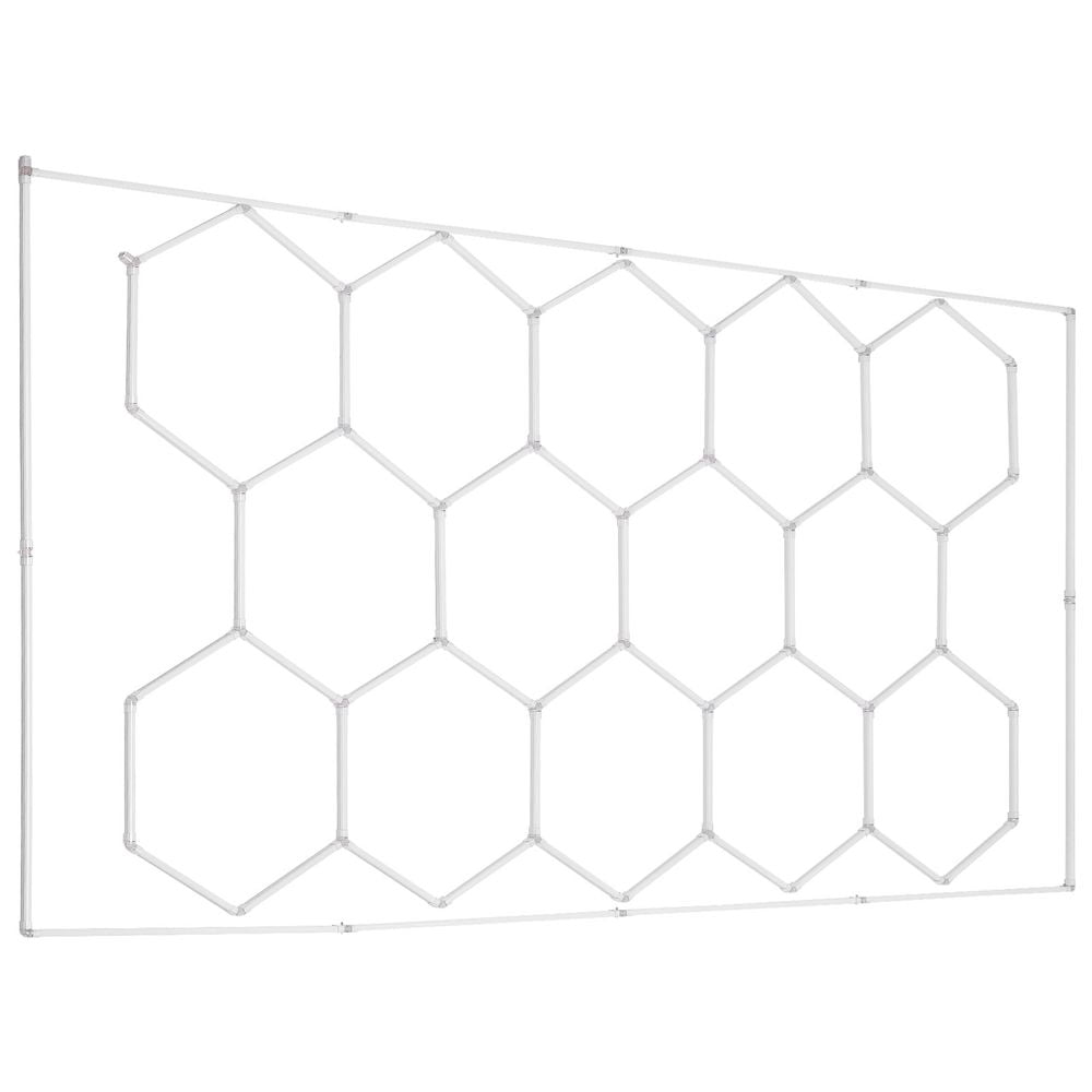 Hexagon Garage Lights 86400LM 14 Grids Honeycomb LED Shop Ceiling Light ...