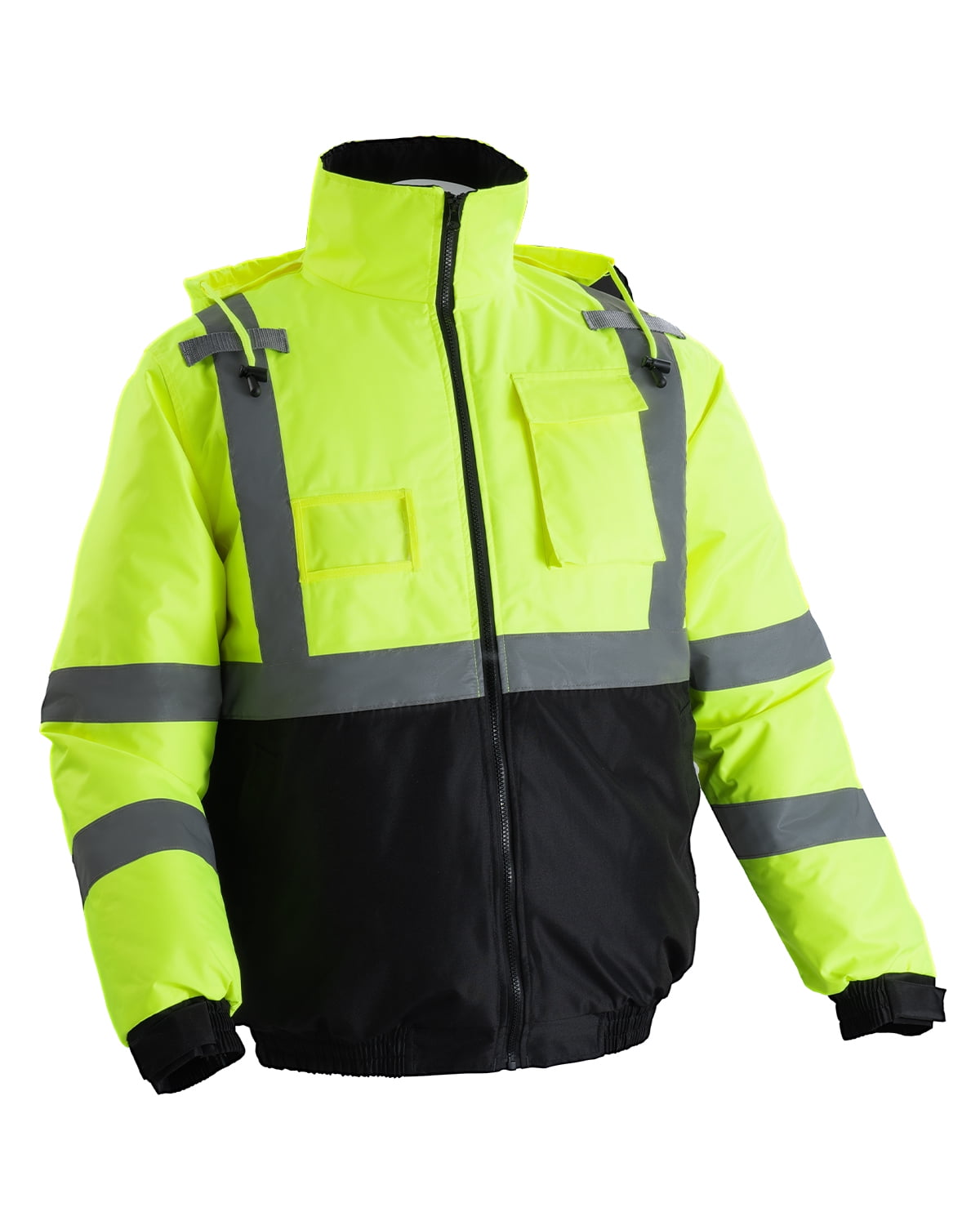 VEVOR High Visibility Reflective Safety Jacket, Waterproof Winter ...