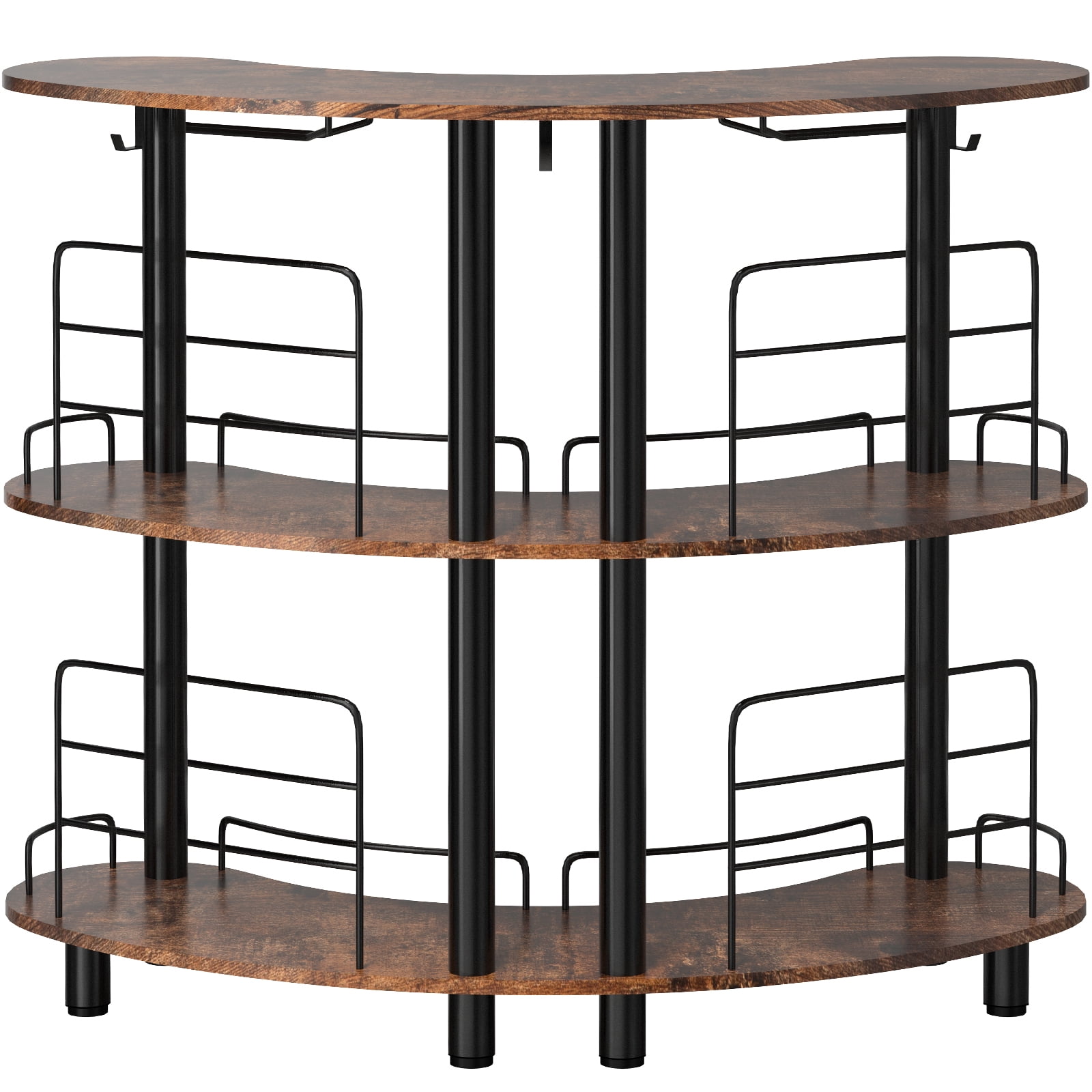 VEVOR Home Bar Unit, 3 Tier Bar Stand for Liquor with Upgrade ...