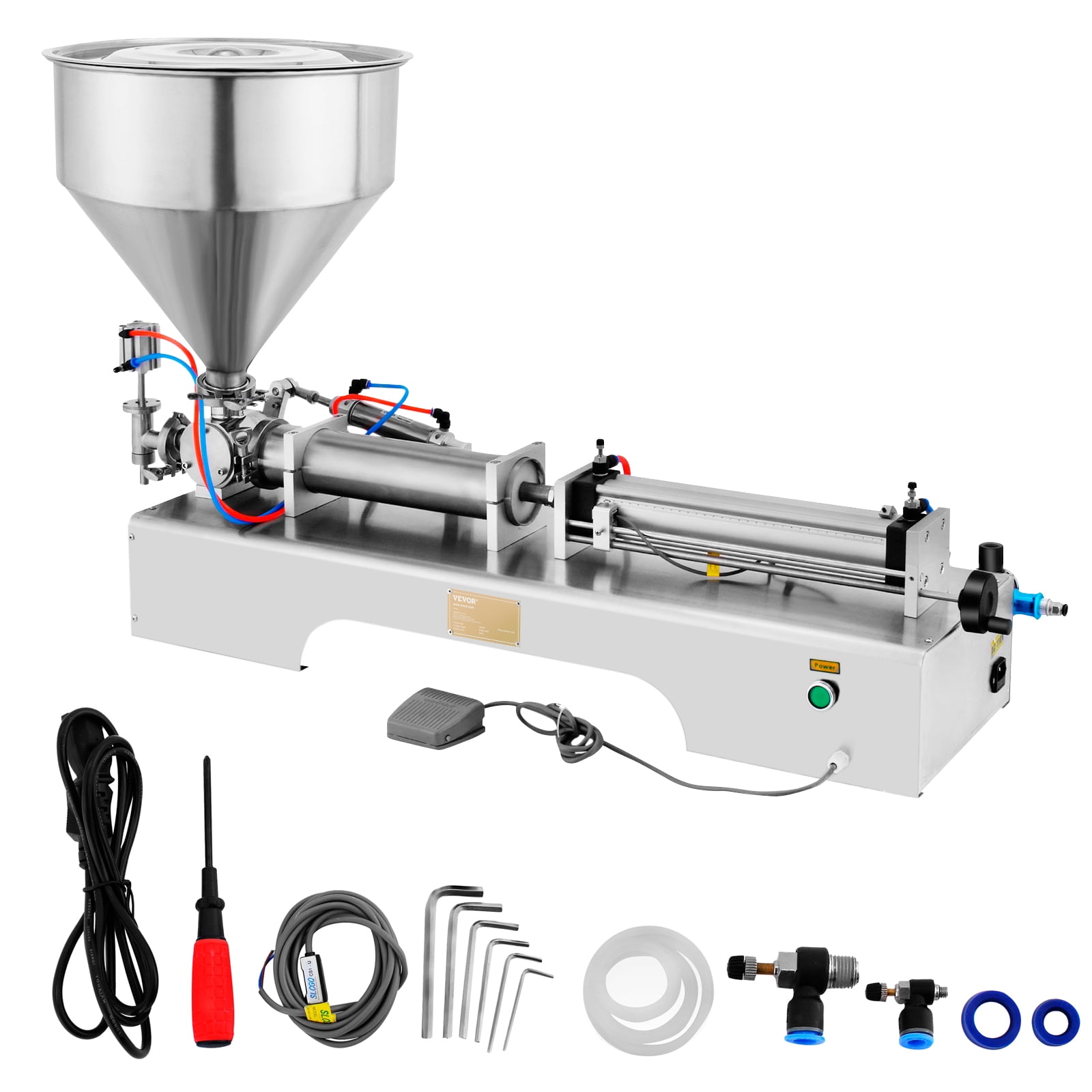 VEVOR Horizontal Pneumatic Liquid Paste Filling Machine 100-1000ml ...