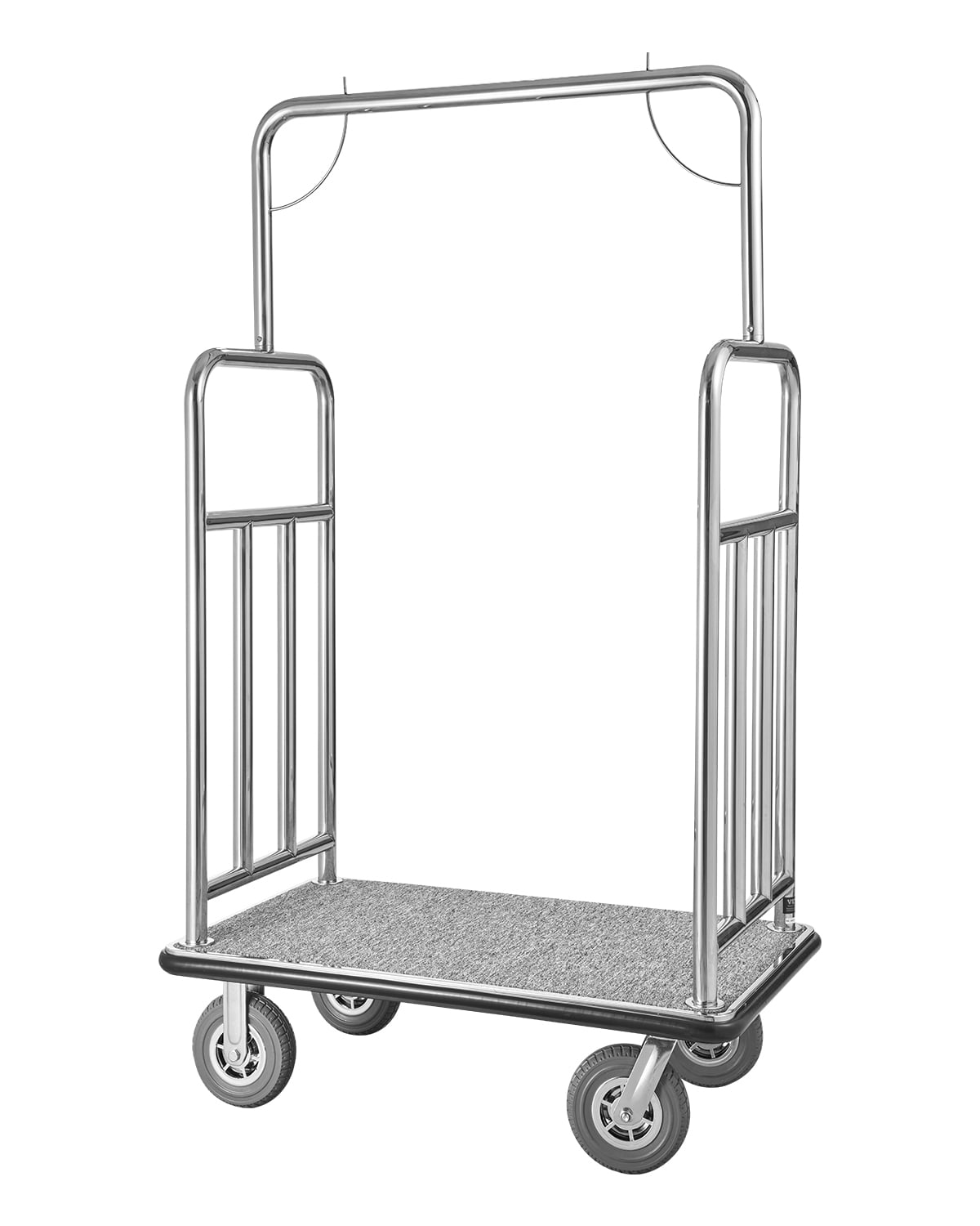 VEVOR Hotel Luggage Cart, 1200 LBS Load Capacity, Brushed Stainless ...