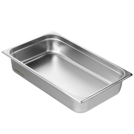 VEVOR Hotel Pan, Full Size Anti-Jam Steam Pan, 0.8mm Thick Stainless ...