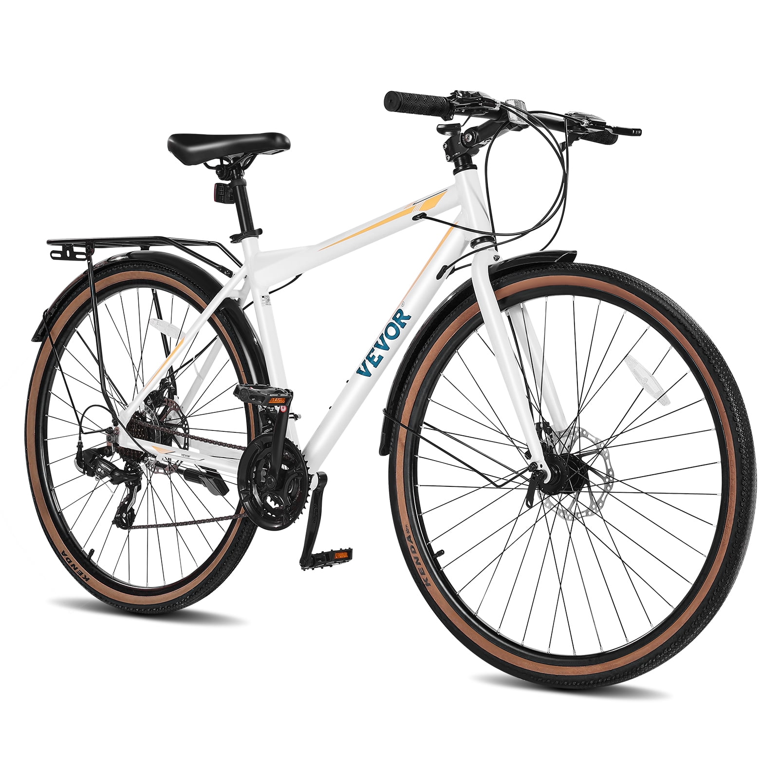 VEVOR Hybrid Bike, Lightweight Aluminum Frame Bike,700c Wheel Men Women ...