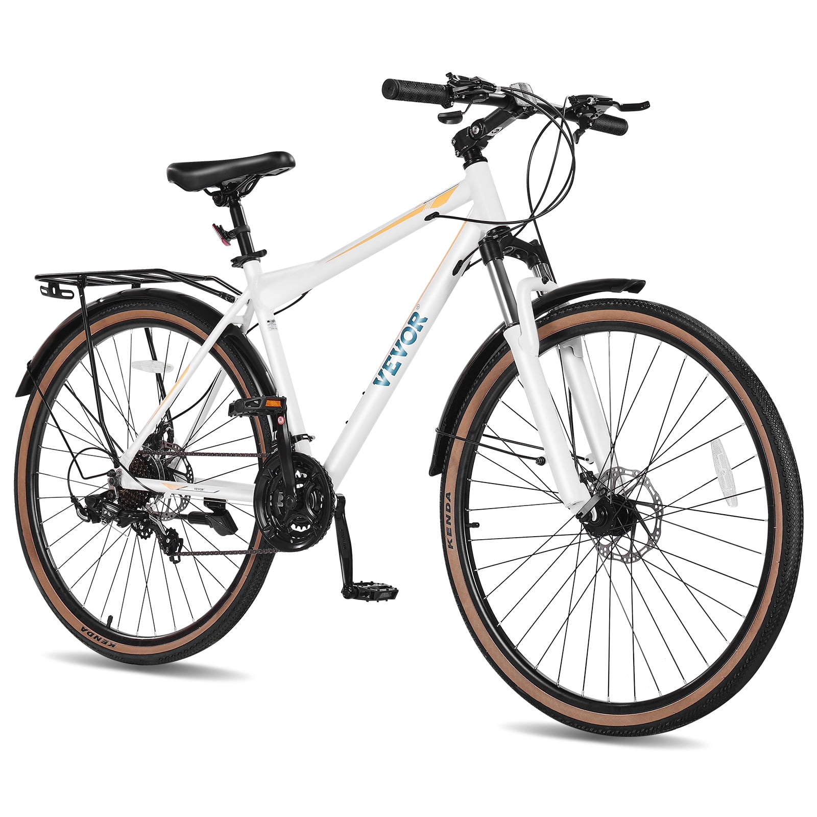 VEVOR Hybrid Bike, Lightweight Aluminum Frame Bike,700c Wheel Men Women ...