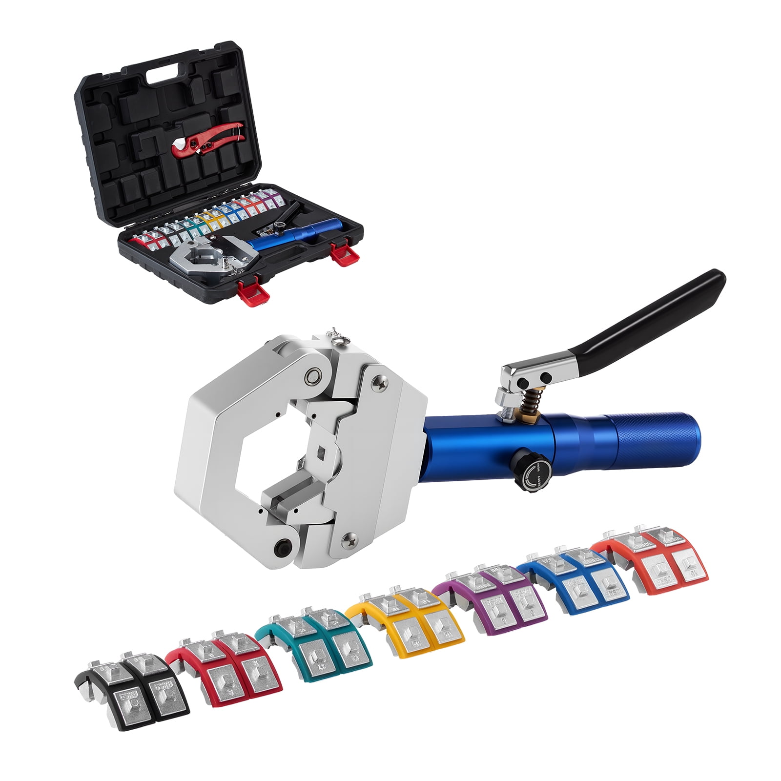 VEVOR Hydraulic Hose Crimper, Hydra-Krimp AC Hose Crimper Kit with 7 ...