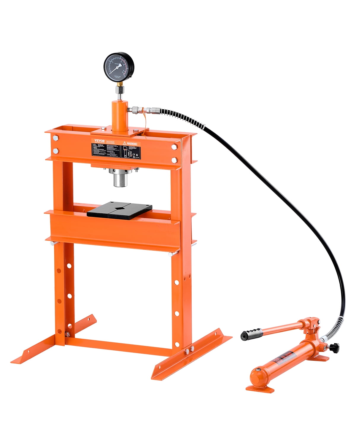 VEVOR Hydraulic Shop Press, 10 T H-Frame Shop Press with Press Plate ...