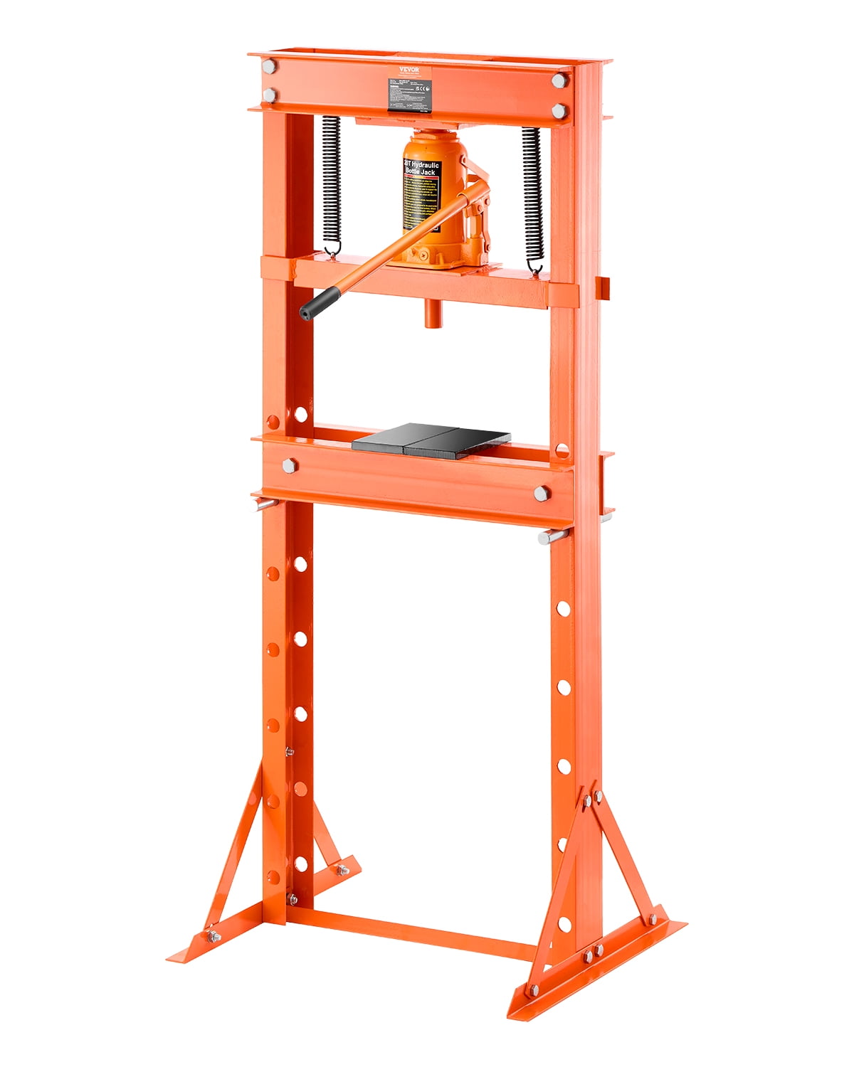 VEVOR Hydraulic Shop Press, 20 T H-Frame Shop Press with Press Plate ...