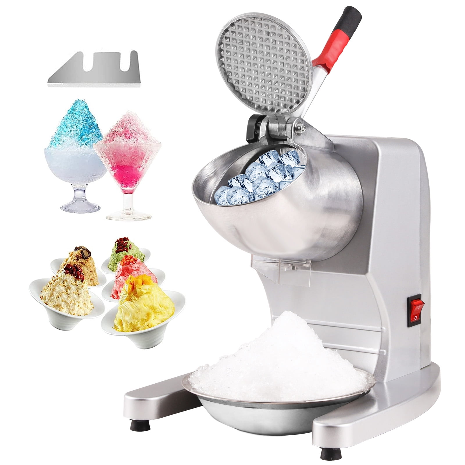 VEVOR Ice Crushers Machine, 220lbs Per Hour Electric Snow Cone Maker ...