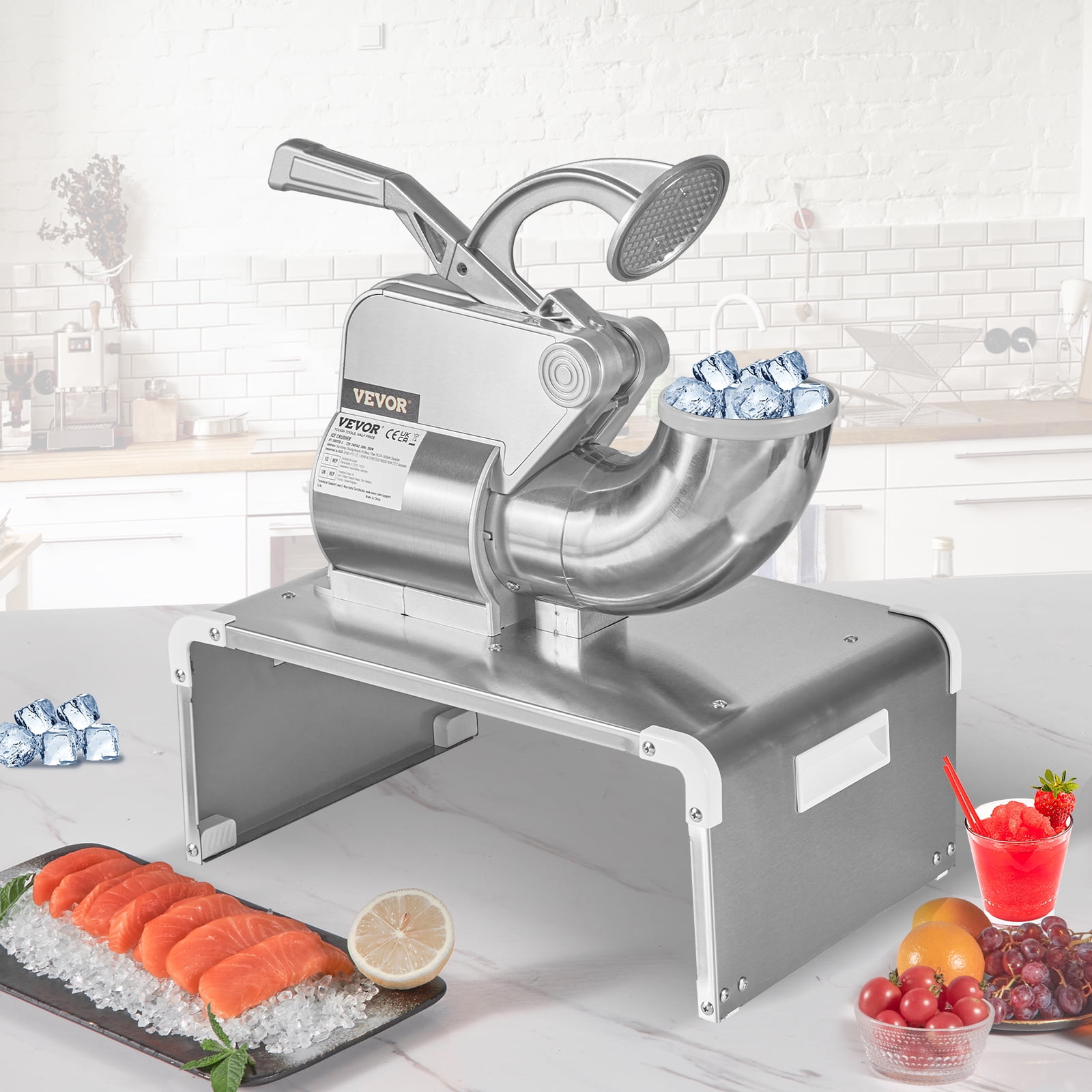 VEVOR Ice Shaver Machine Electric, Shaved Ice Machine Commercial 661 ...