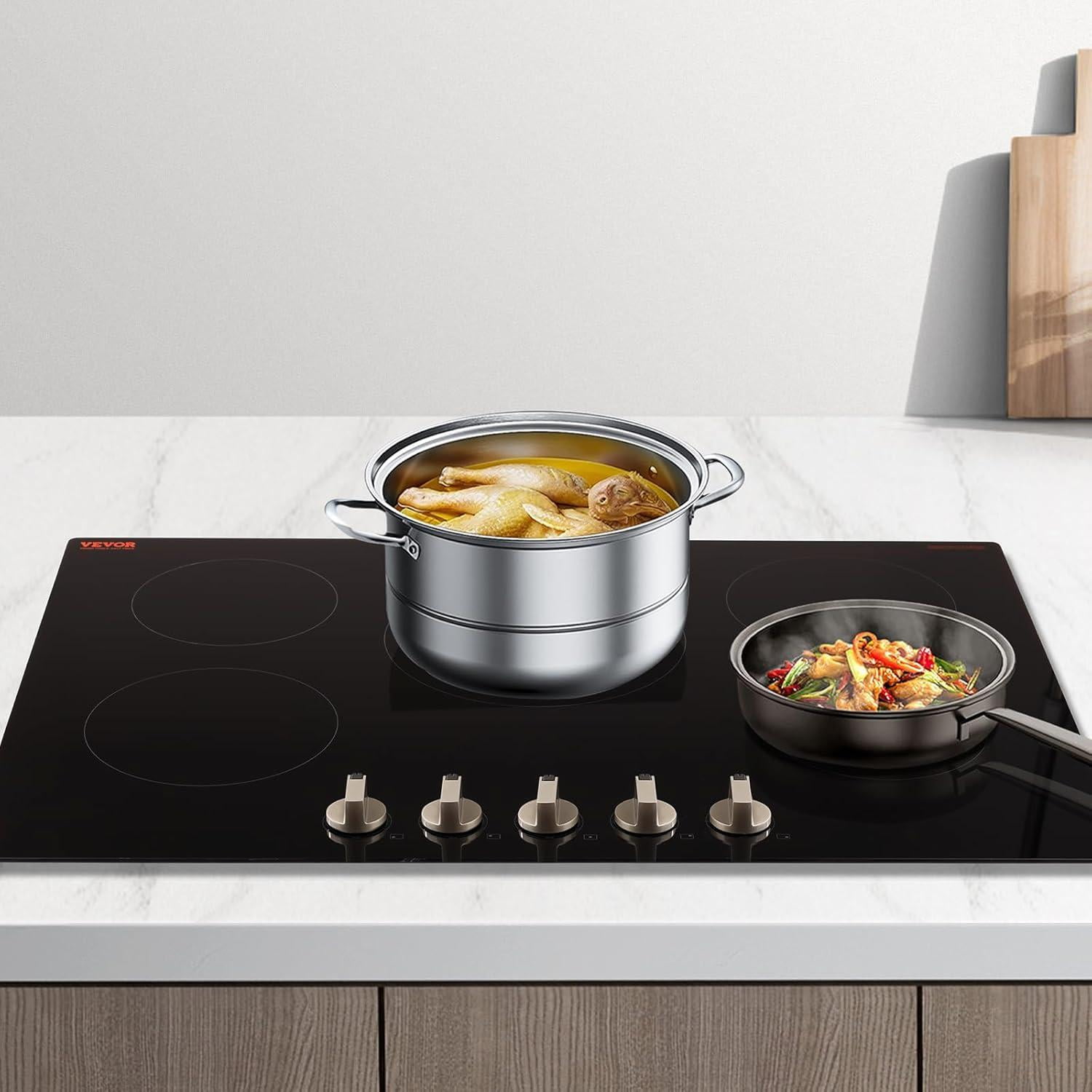 VEVOR Induction Cooktop, 9200W Electric Countertop Burner, 5 Burner ...