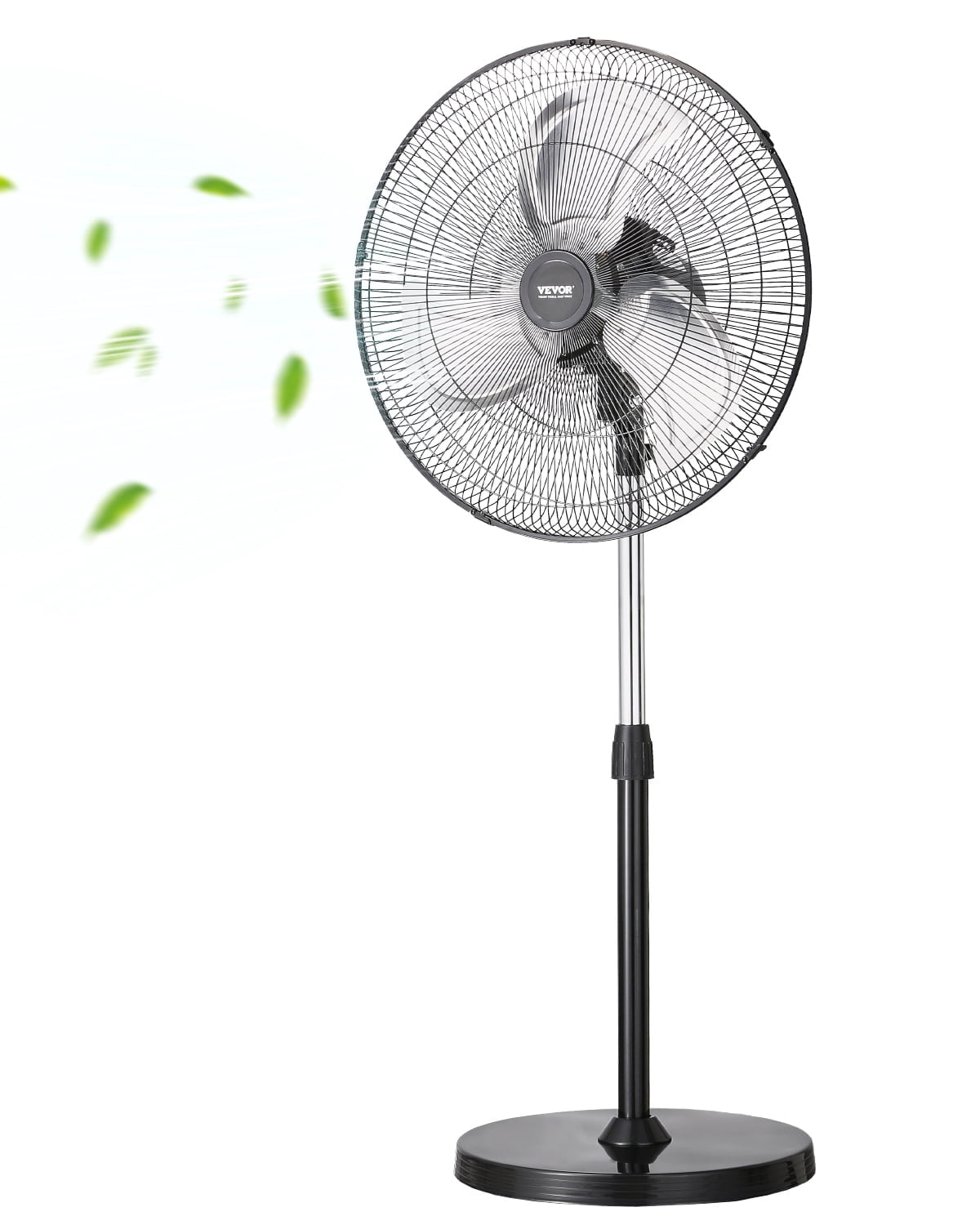 VEVOR Industrial Pedestal Fan, 18 Inch 90-Degree Oscillating Fan ...