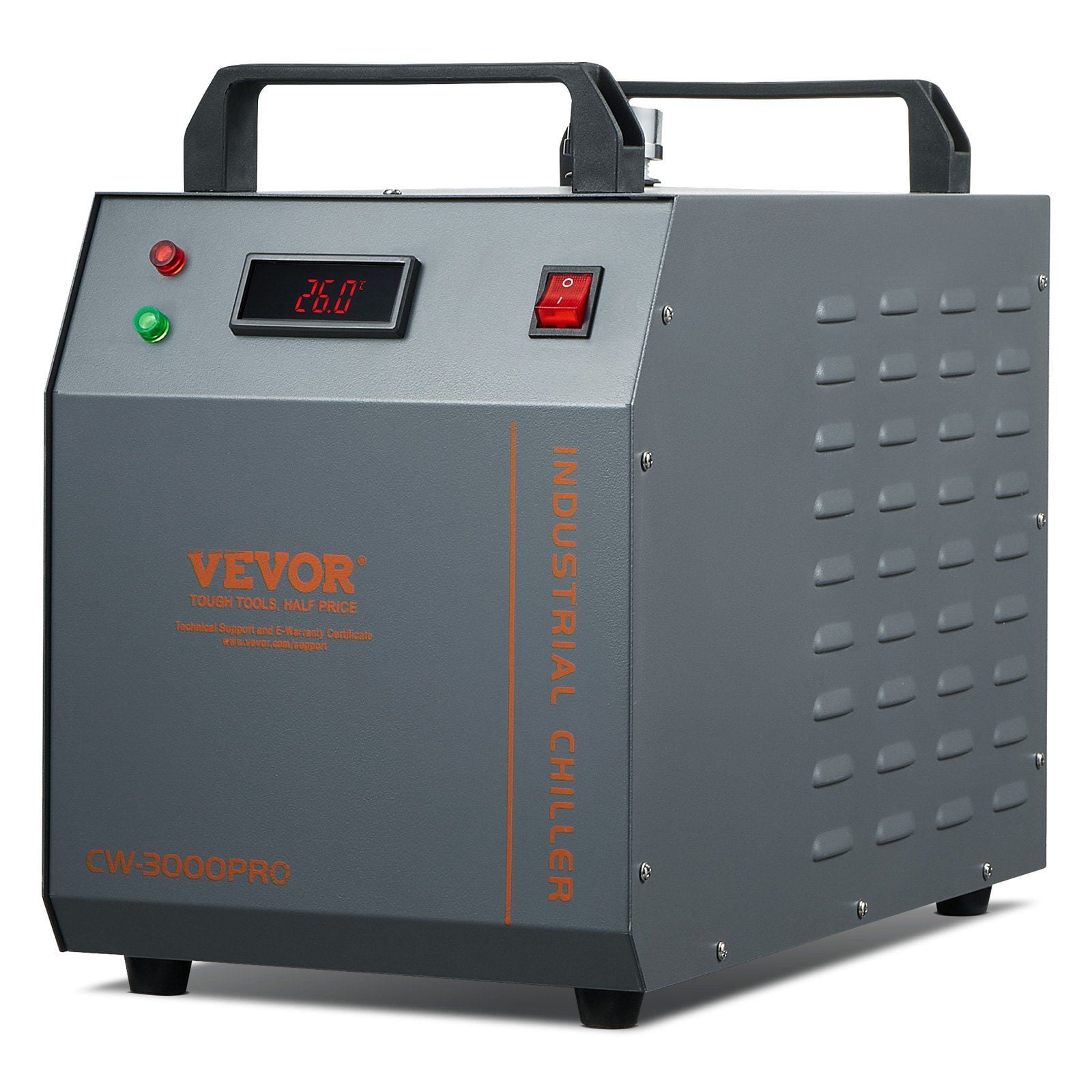 VEVOR Industrial Water Chiller, CW-3000(PRO), 150W Air-Cooled ...