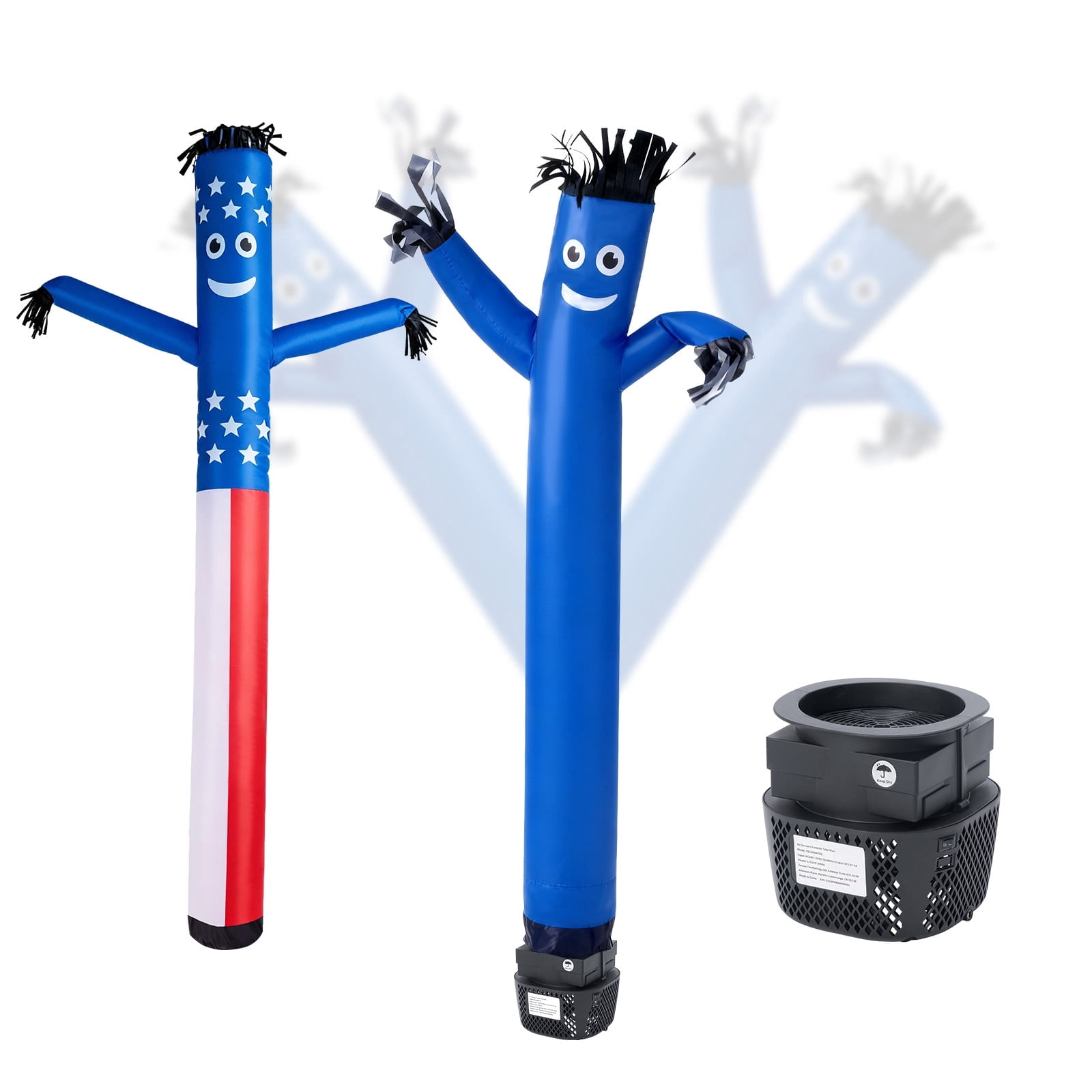 VEVOR Inflatable Tube Man with Blower, 6 ft Tall, Wacky Waving Wind ...