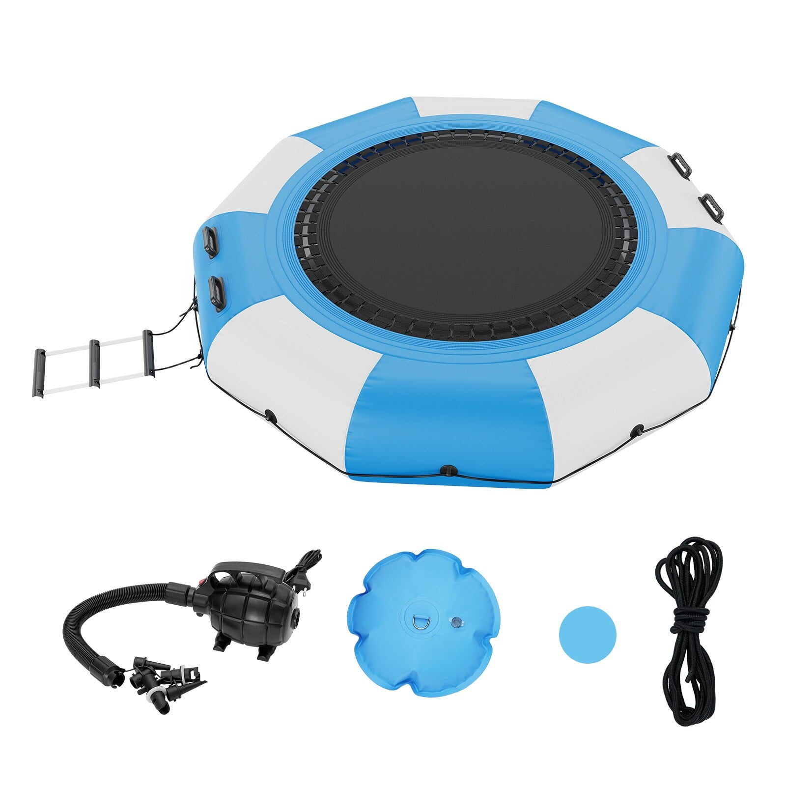 VEVOR Inflatable Water Bouncer, 10ft Recreational Water Trampoline ...