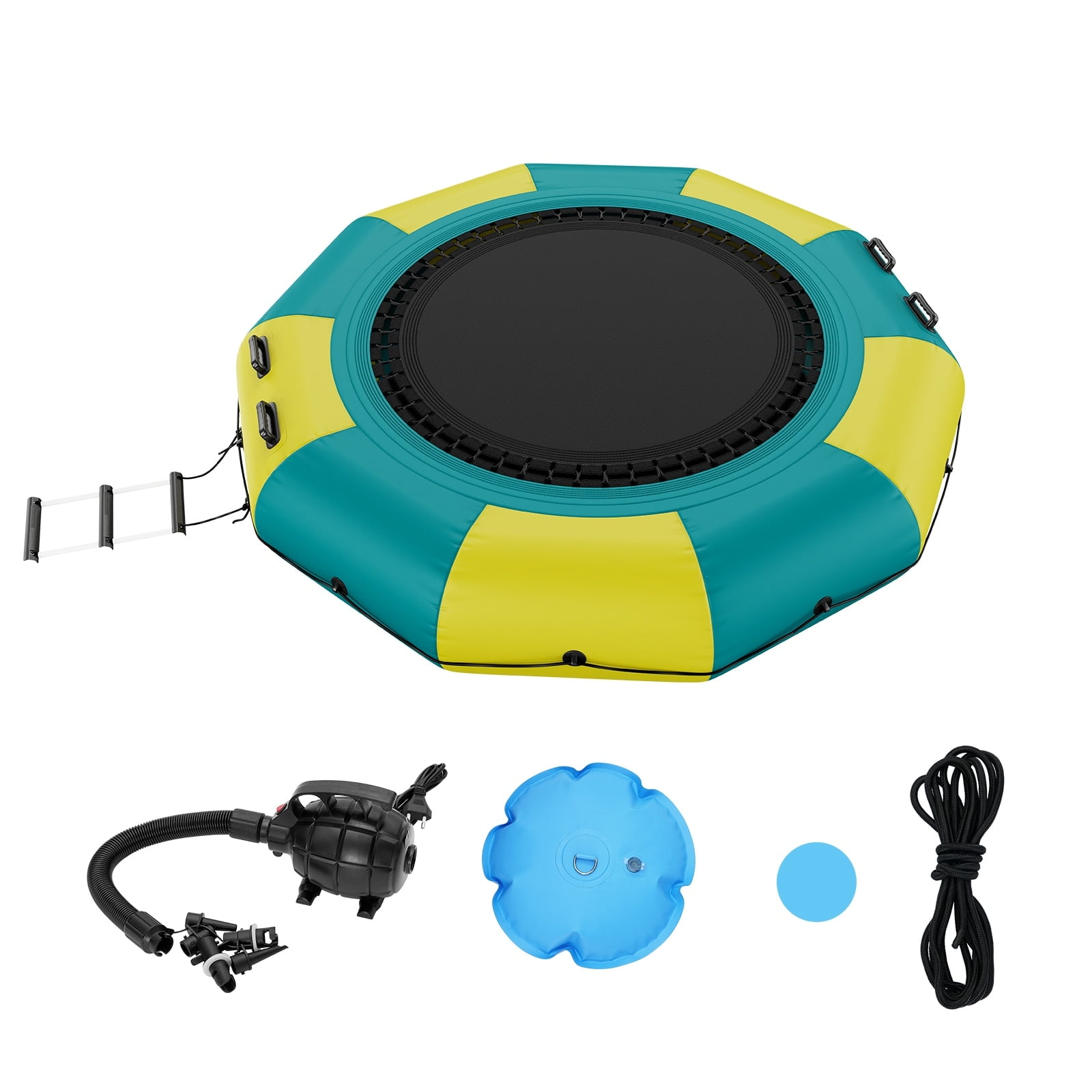 VEVOR Inflatable Water Bouncer, 10ft Recreational Water Trampoline ...
