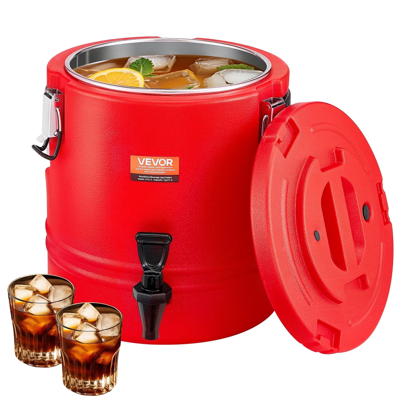 VEVOR Insulated Beverage Dispenser, 3 Gal/11.4L Thermal Hot and Cold ...