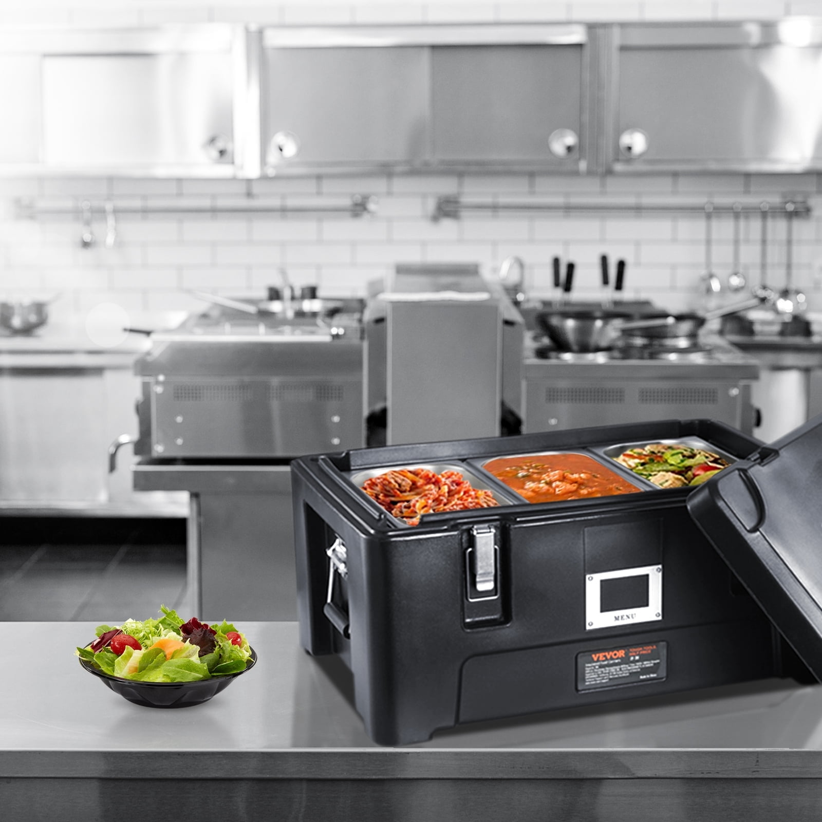 VEVOR Insulated Food Carrier 36Qt Capacity, Stackable Catering Hot Box ...