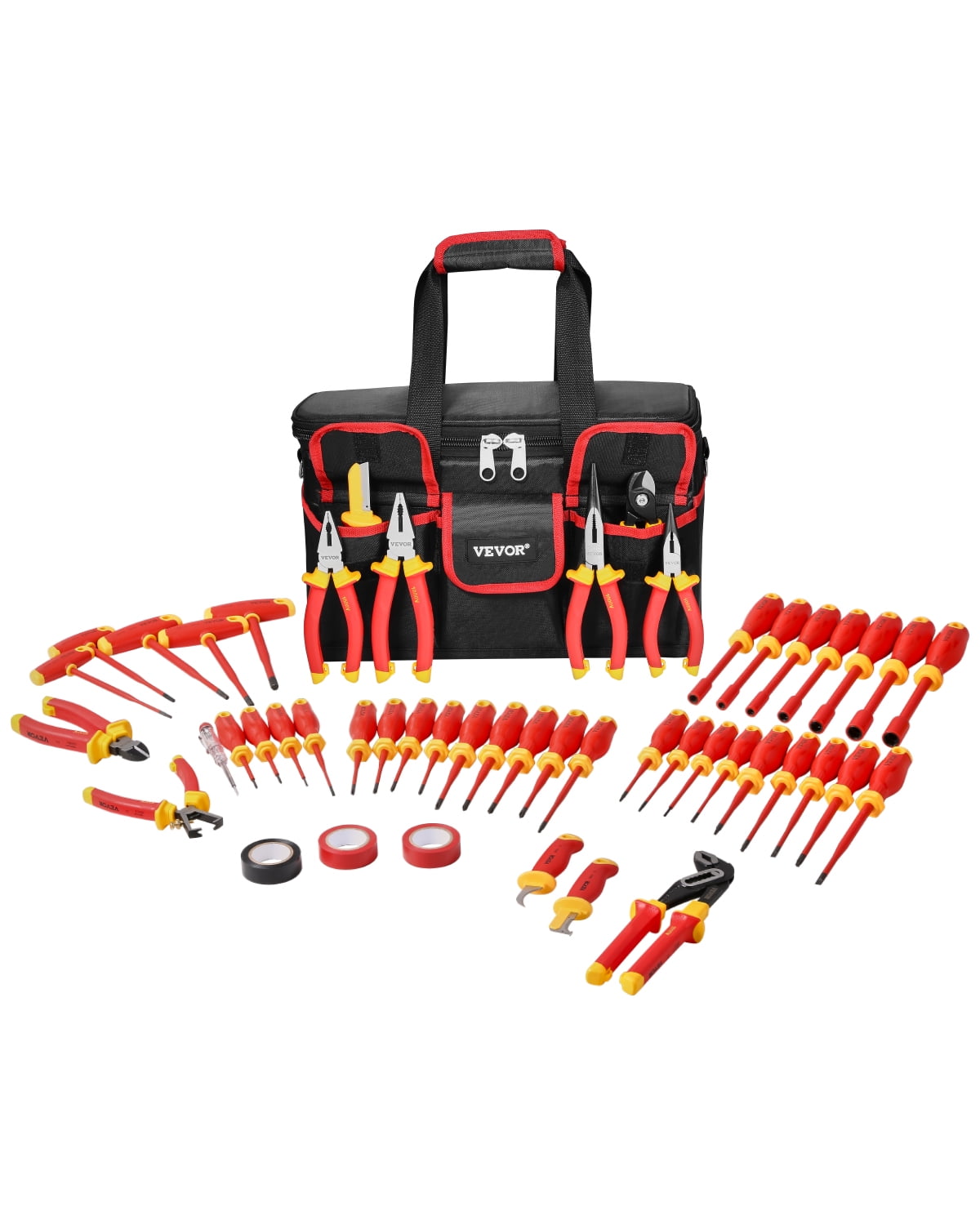 VEVOR Insulated Screwdriver Set,50-Piece Professional Electrical ...