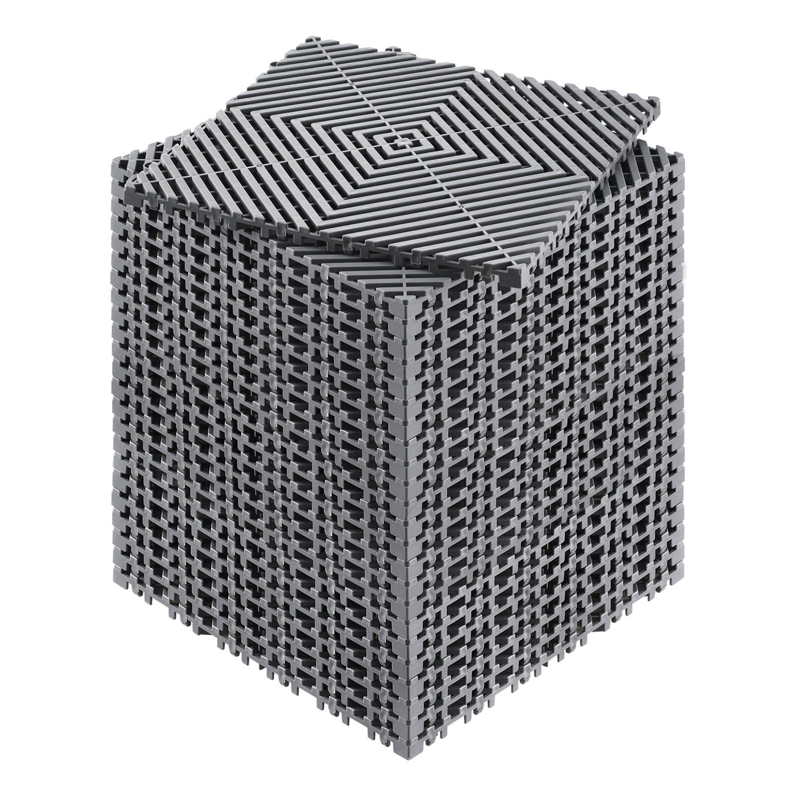 VEVOR Interlocking Drainage Mat, 12' x 12' Modular Interlocking Cushion ...