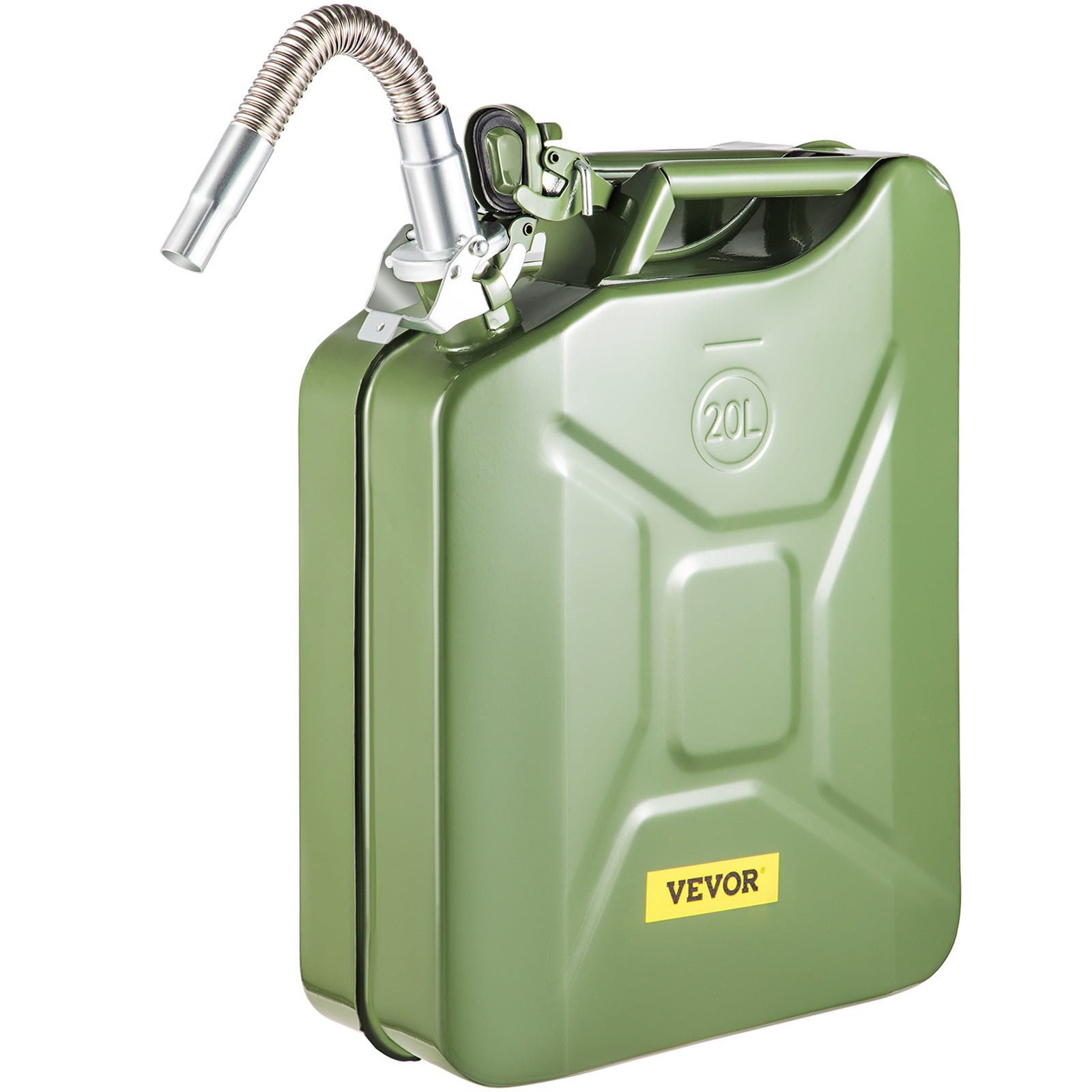 VEVOR Jerry Fuel Can, 5.3 Gallon Steel Gas Tank, Military Style ...