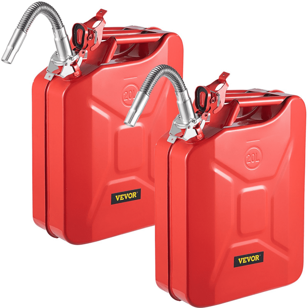 VEVOR Jerry Fuel Can 5.3 Gallon 20L Portable Gas Can Flexible Spout ...
