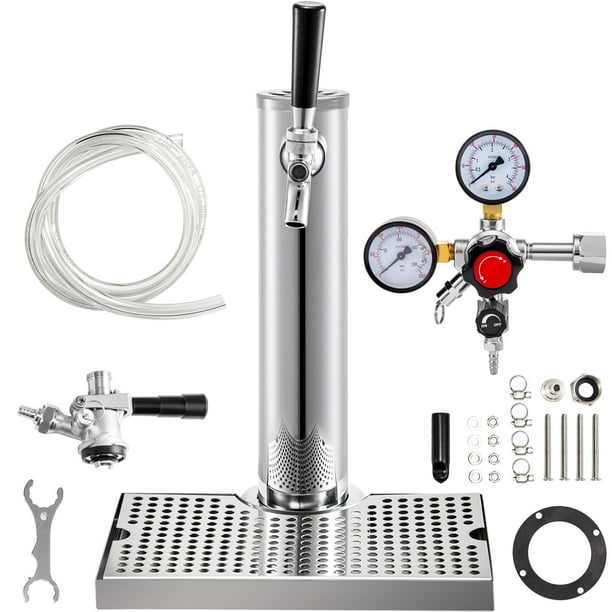 VEVOR Kegerator Tower Kit, Single Tap Beer Conversion Kit, No Tank Keg ...