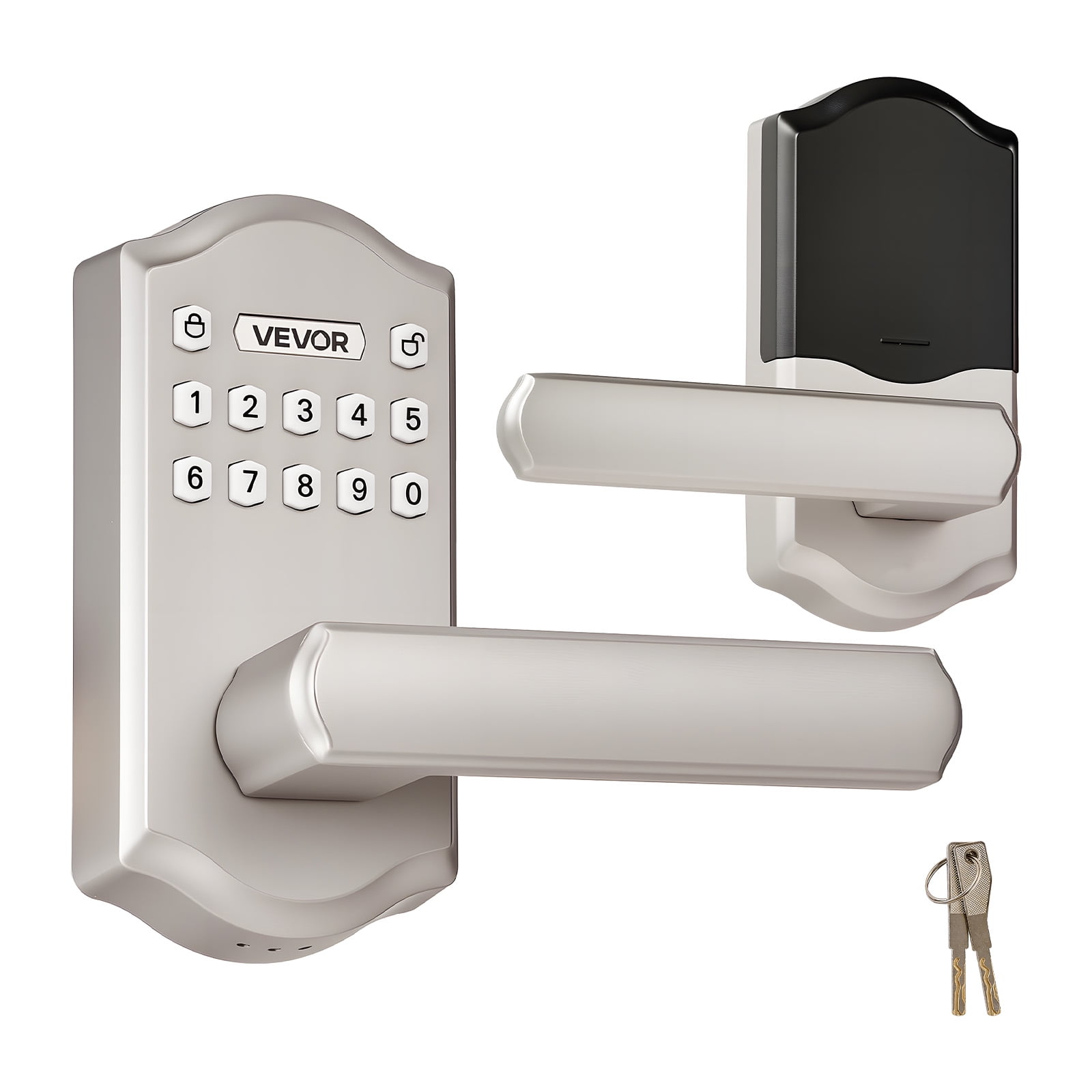 VEVOR Keyless Entry Door Lock with Handle, Electronic Lever Door Handle ...