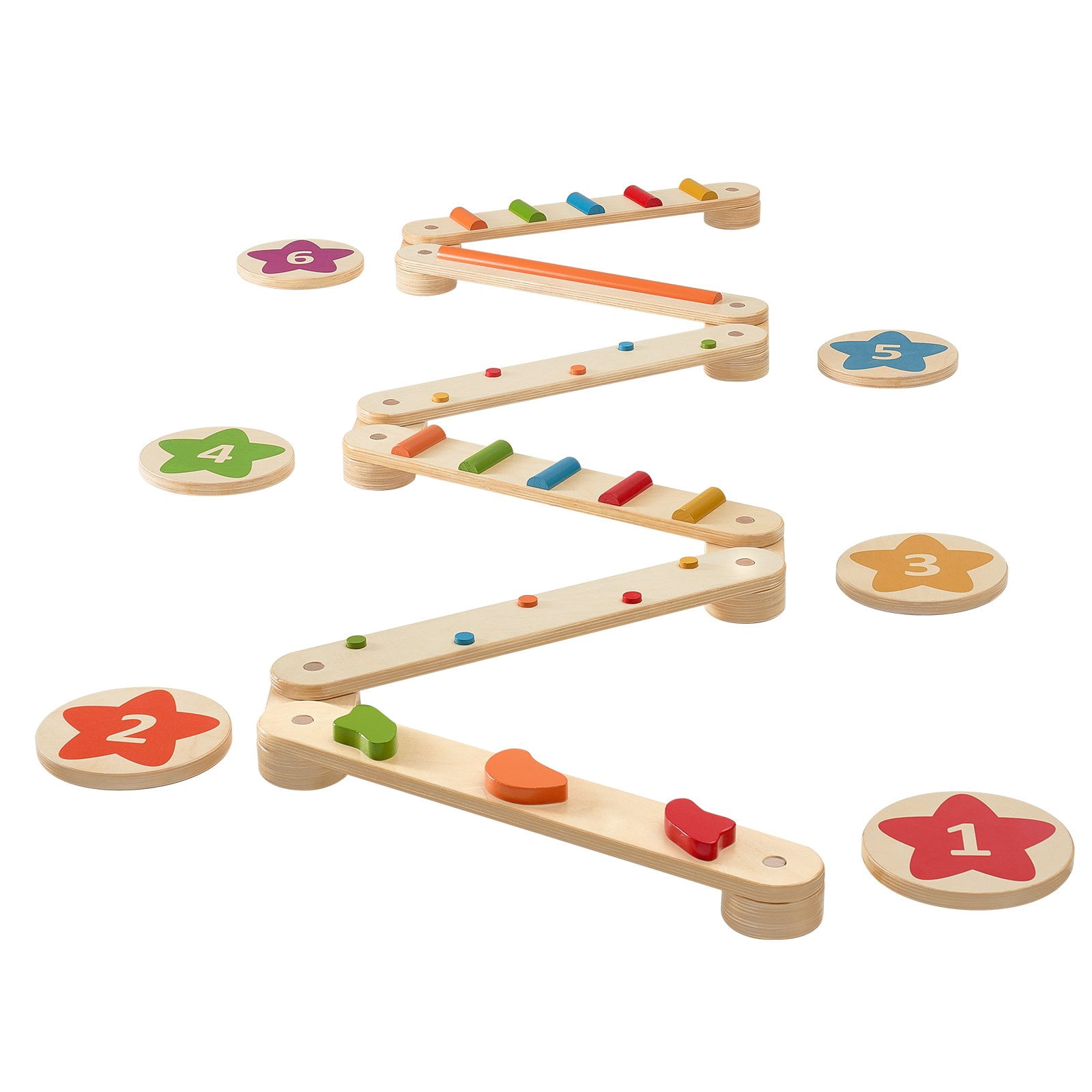 VEVOR Kids Balance Beam Stepping Stones - 6pcs Gym Obstacle Children ...
