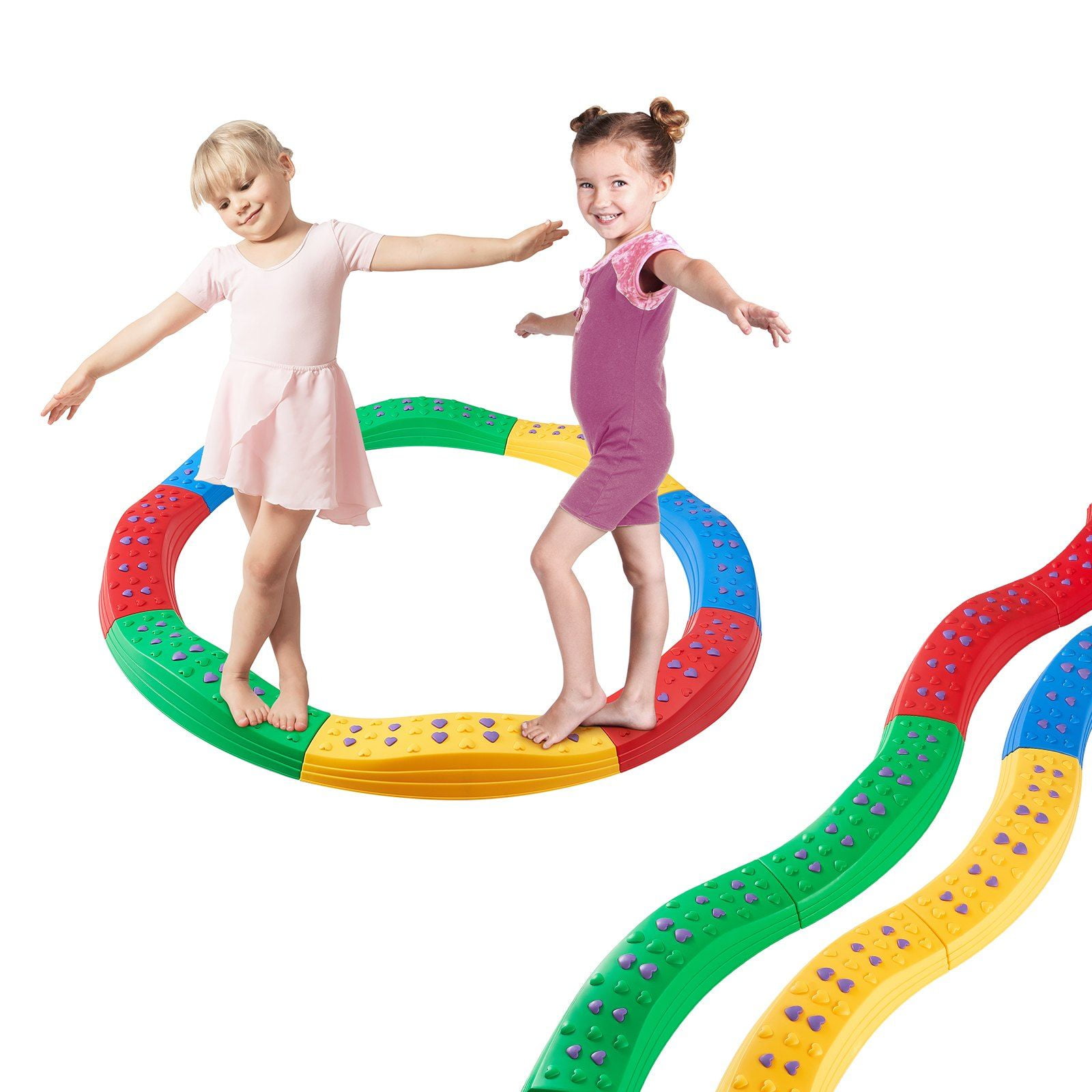 VEVOR Kids Balance Beam Stepping Stones Gymnastics Children Balance ...