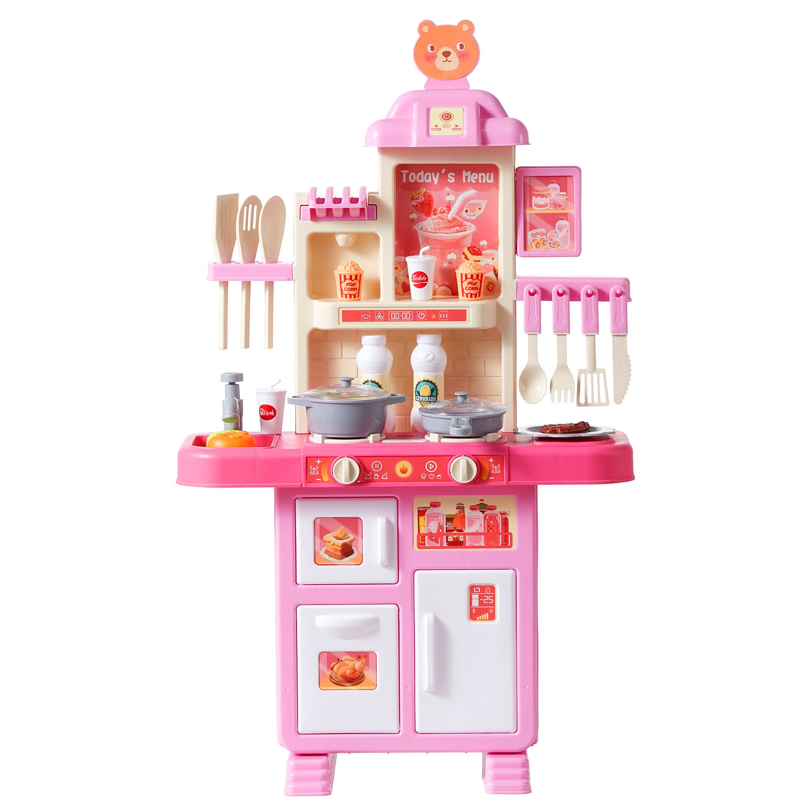 VEVOR Kids Kitchen Playset - 48-Piece Pretend Cooking Play Toy with ...