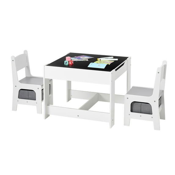 VEVOR Kids Table and 2 Chairs Set, Toddler Table and Chair Set with ...