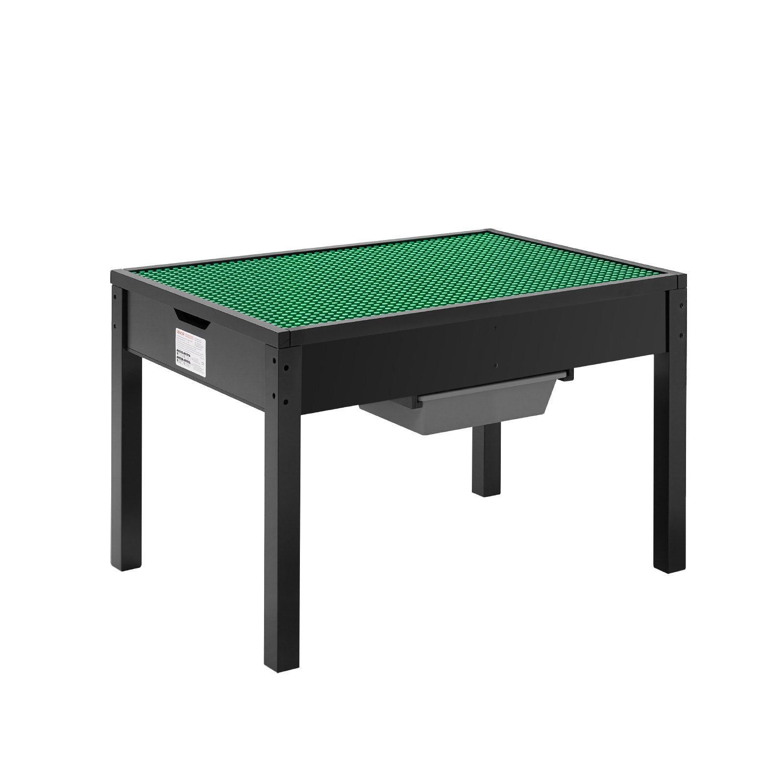 VEVOR Kids Wooden Activity Table, Building Blocks Double-Sided Tabletop ...