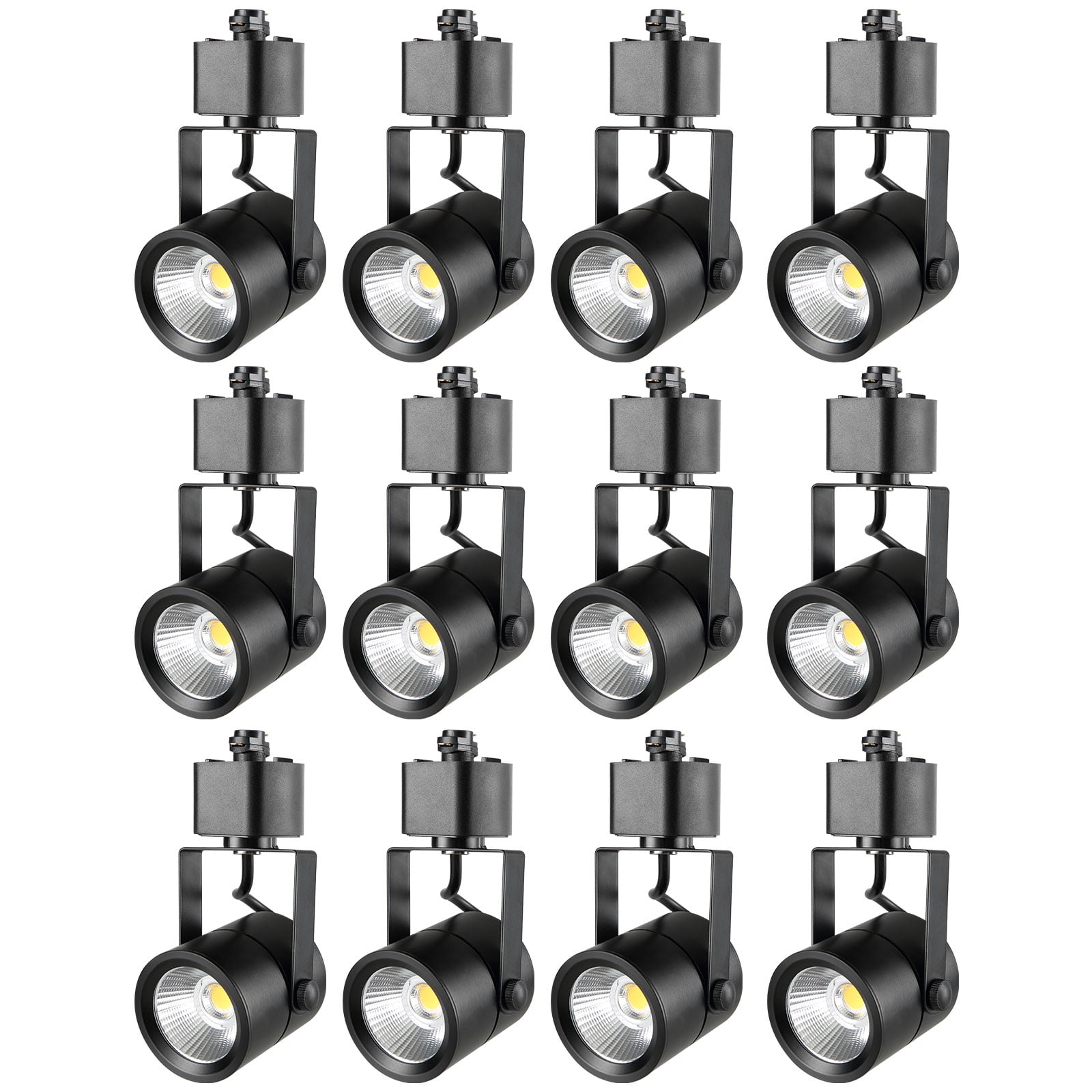 VEVOR LED Track Lighting Heads, 6.5W 3000K 620lm Warm White, Dimmable H ...