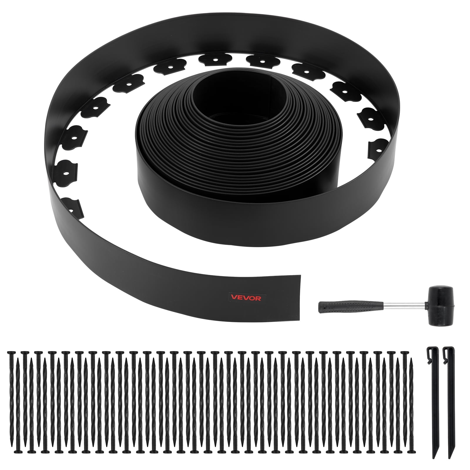 VEVOR Landscape Edging, 66 ft x 4 in Plastic Garden Border Edging with ...