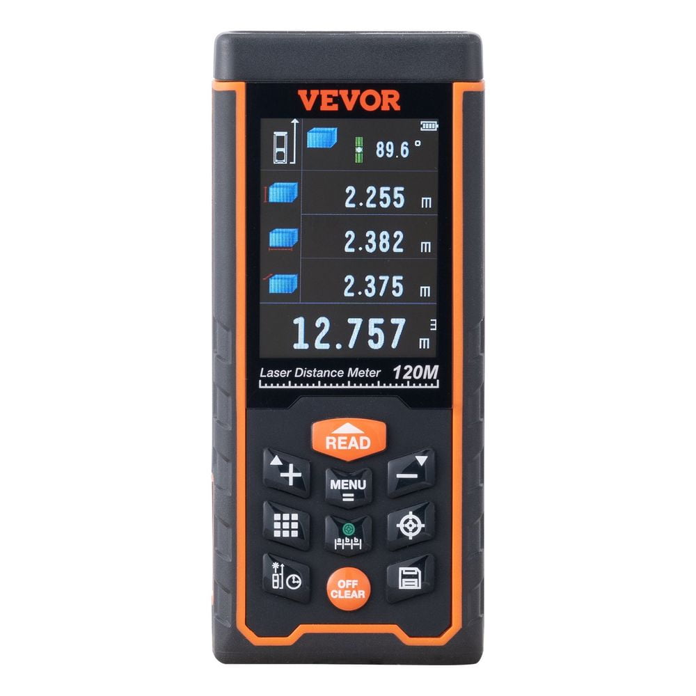 VEVOR Laser Measure, 400 ft, ±1/16'' Accuracy Laser Distance Measure ...