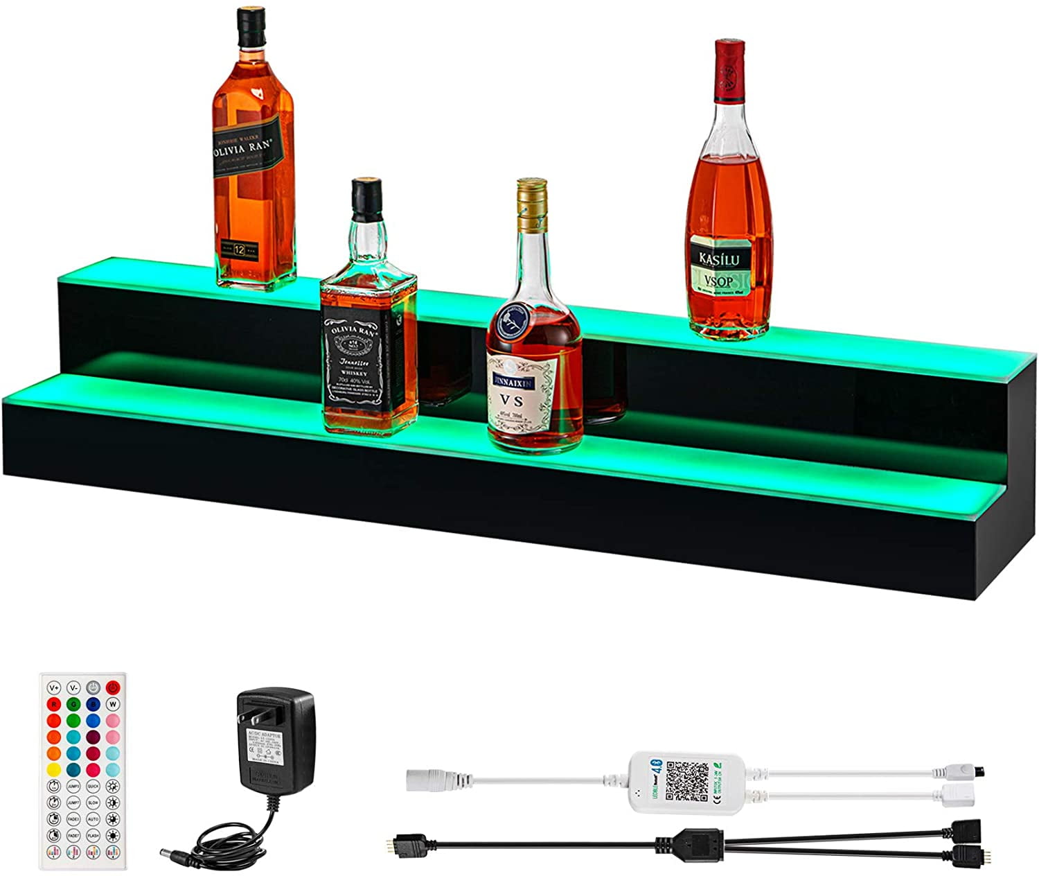 VEVOR LED Lighted Liquor Bottle Display Shelf - Walmart.com