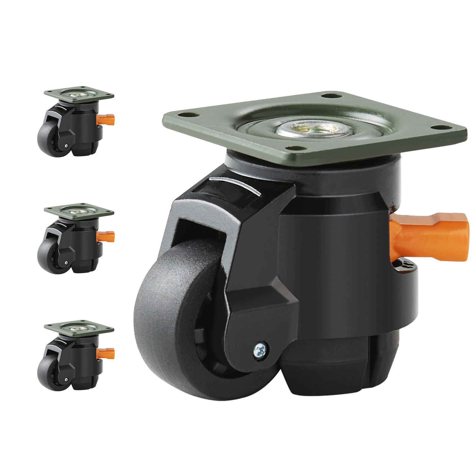 VEVOR Leveling Casters, 4-Pack Heavy Duty 360° Swivel Caster Wheels ...