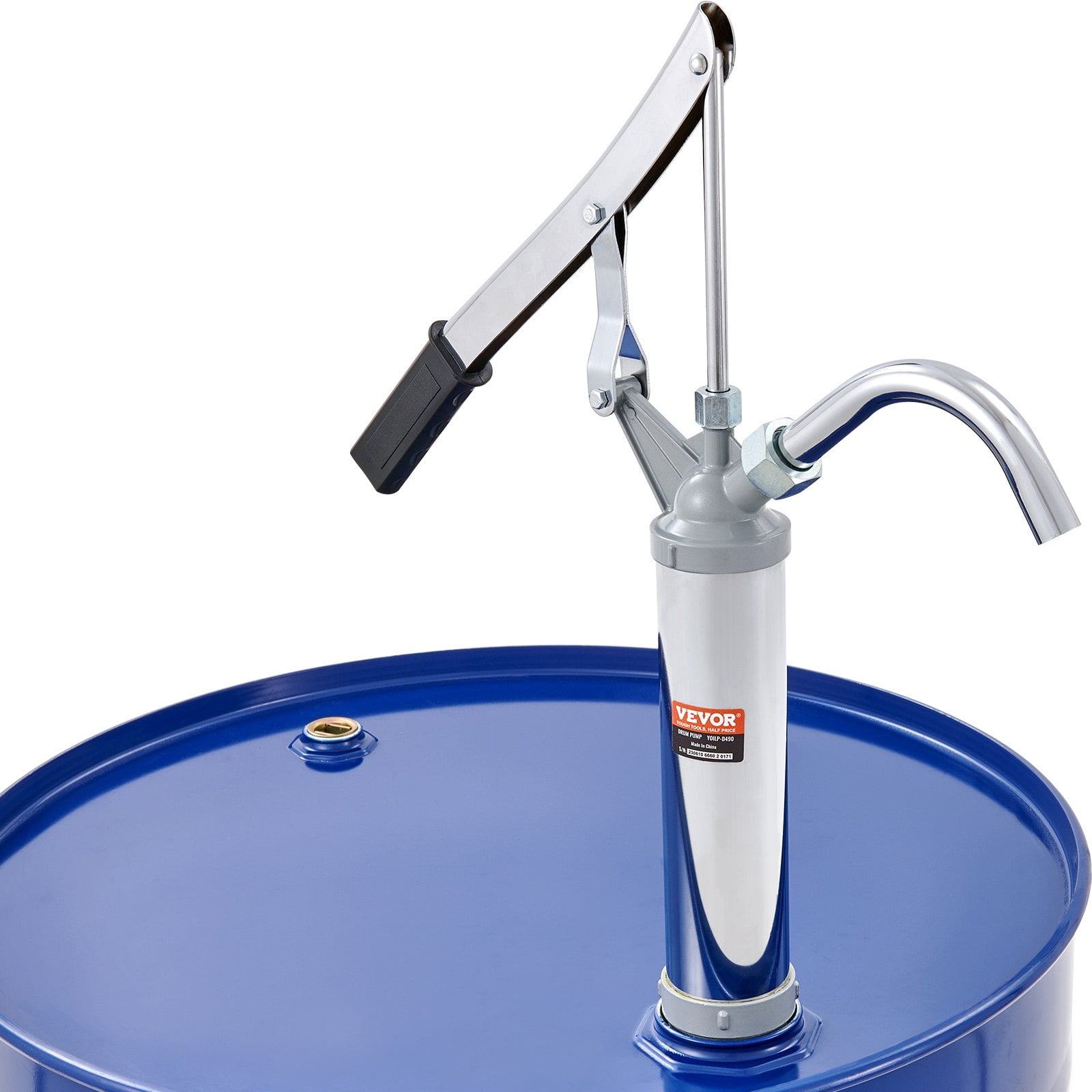 VEVOR Lever-Action Drum Pump, 10 oz. per Stroke - Fits 5 to 55 Gallon ...